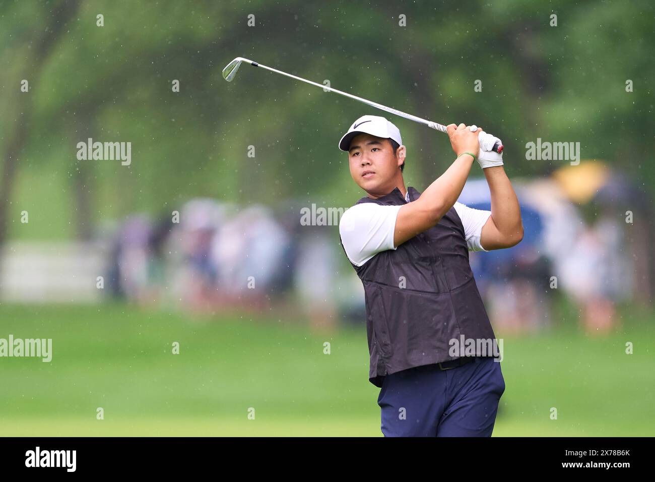 Kim Joo-hyung of South Korea in action during Round 2 of the 2024 PGA ...