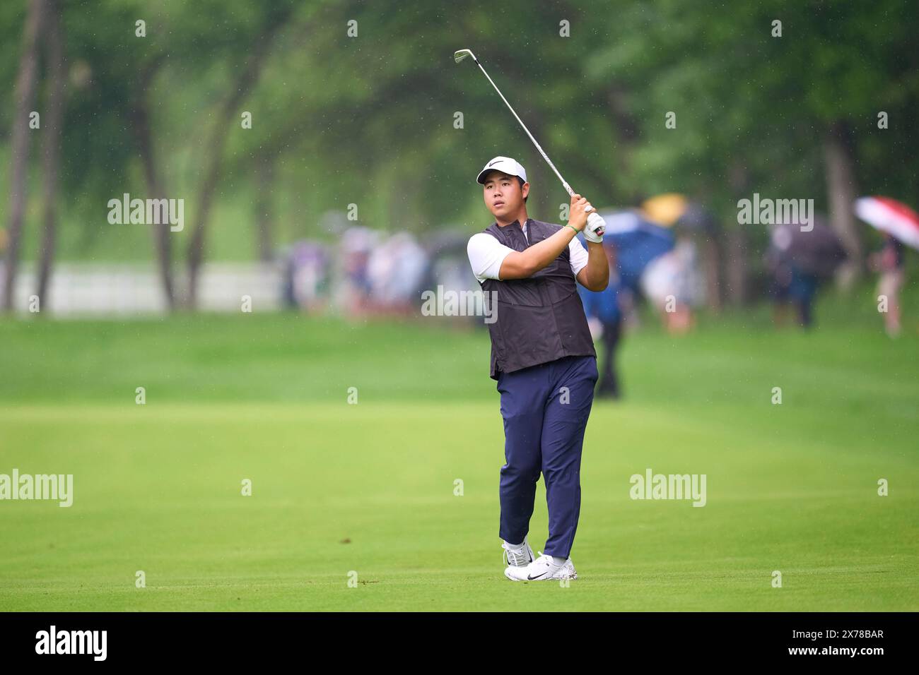Kim Joo-hyung of South Korea in action during Round 2 of the 2024 PGA ...