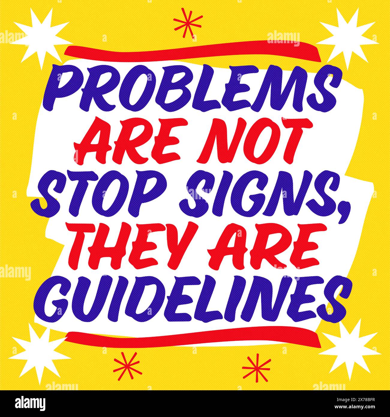 Problems are not stop signs, they are guidelines Quote - Hand Lettered ...