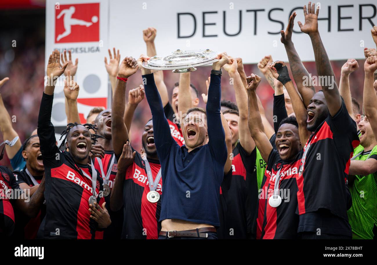 Leverkusen, Germany. 18th Mai 2024. Trainer Xabi Alonso (Leverkusen ...