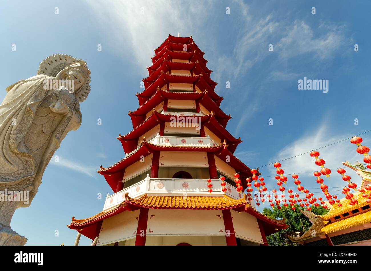 Guanyin Stone Statue and Pagoda at Peak Nam Tong Buddhist Temple in ...