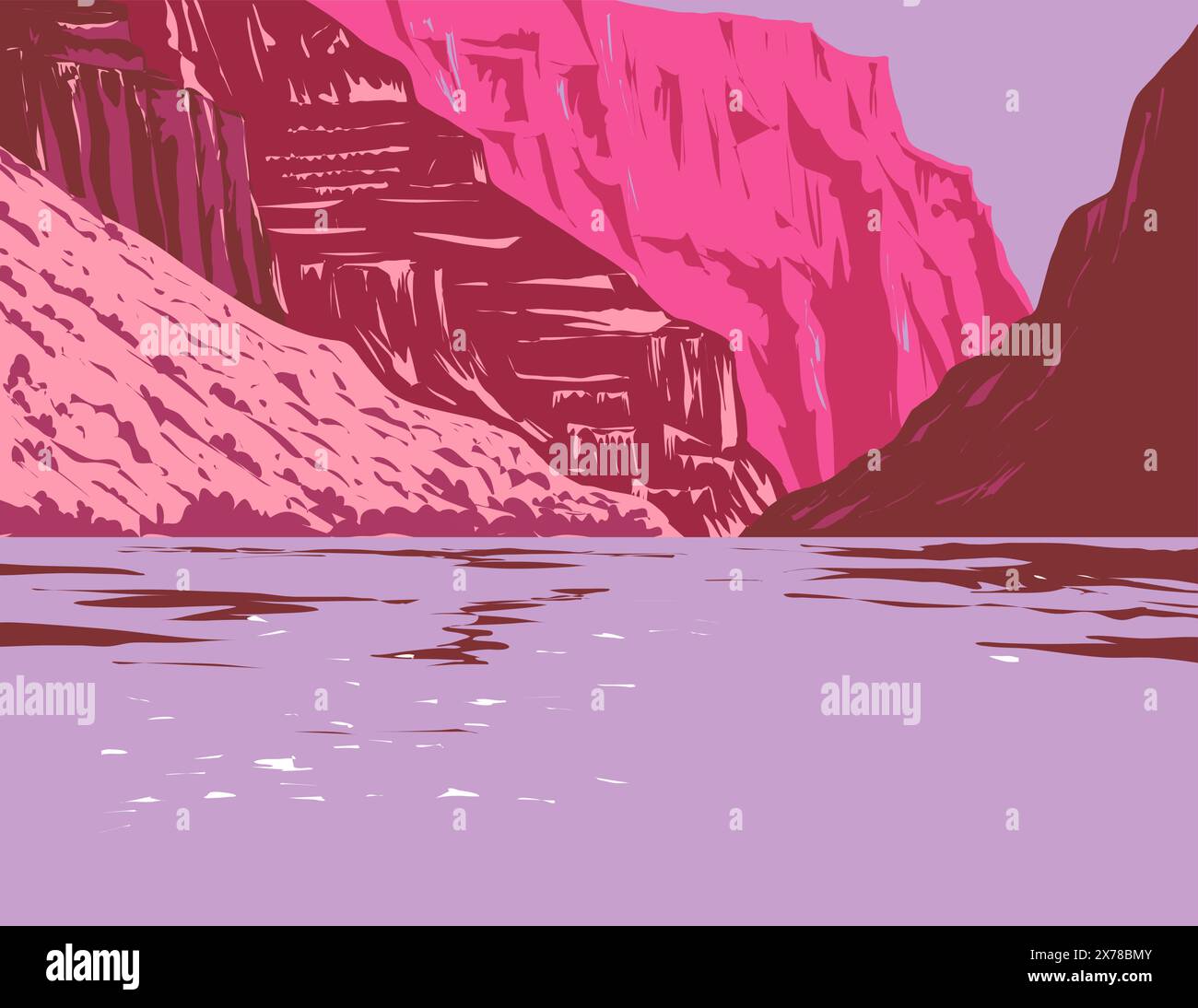 Colorado river gorge Stock Vector Images - Alamy