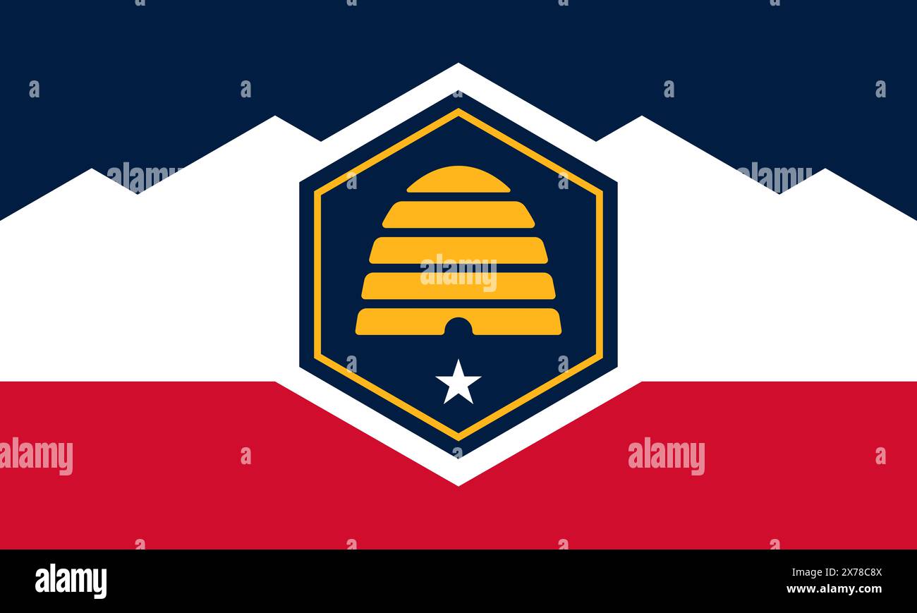 New Utah State Flag Official Stock Photo - Alamy
