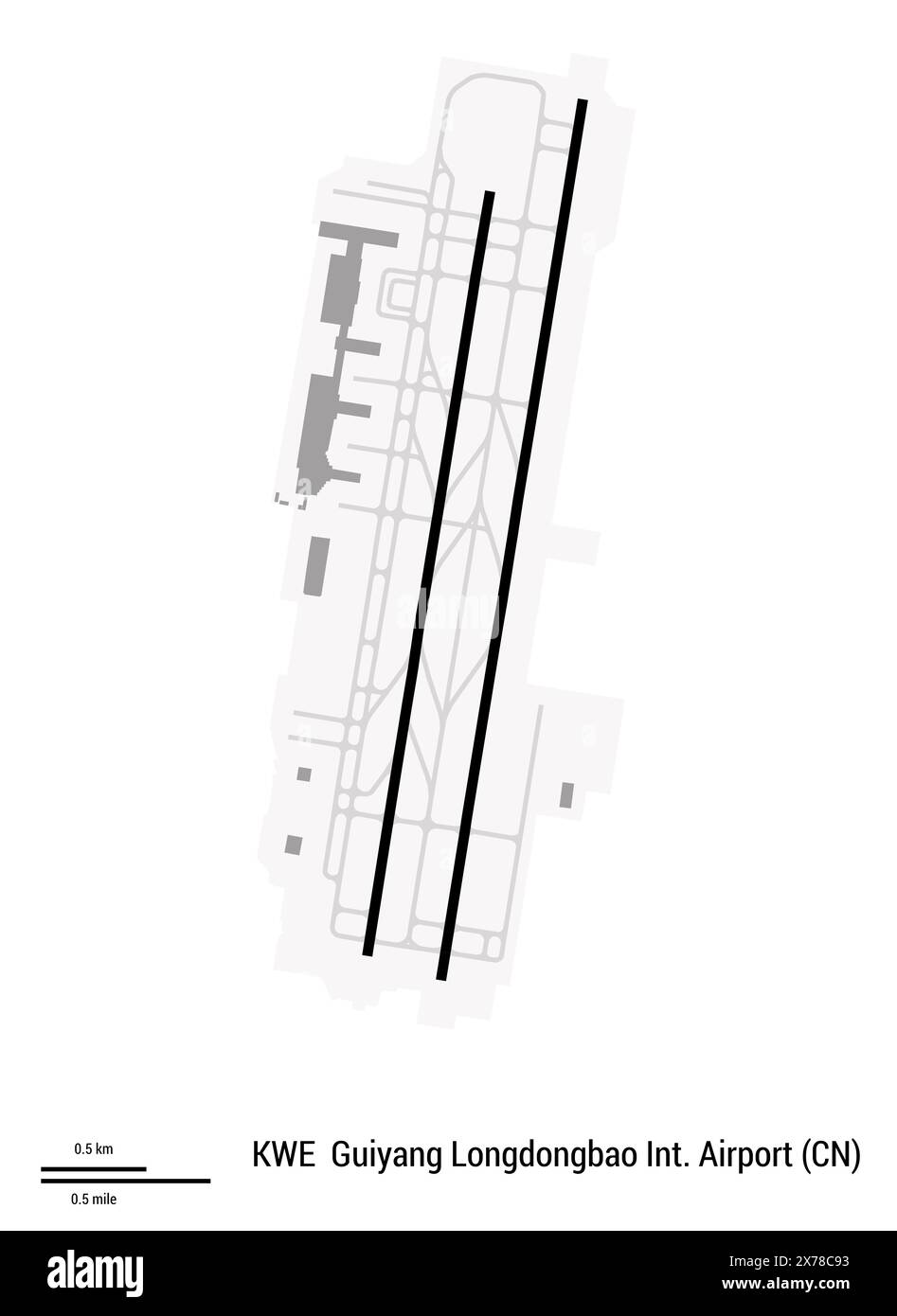 Map of Guiyang Longdongbao International Airport in Guiyang (Nanming ...
