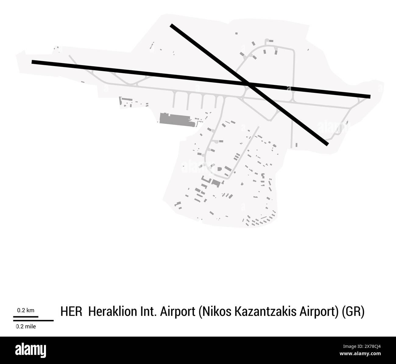 Map of Heraklion International Airport (Nikos Kazantzakis Airport) in ...