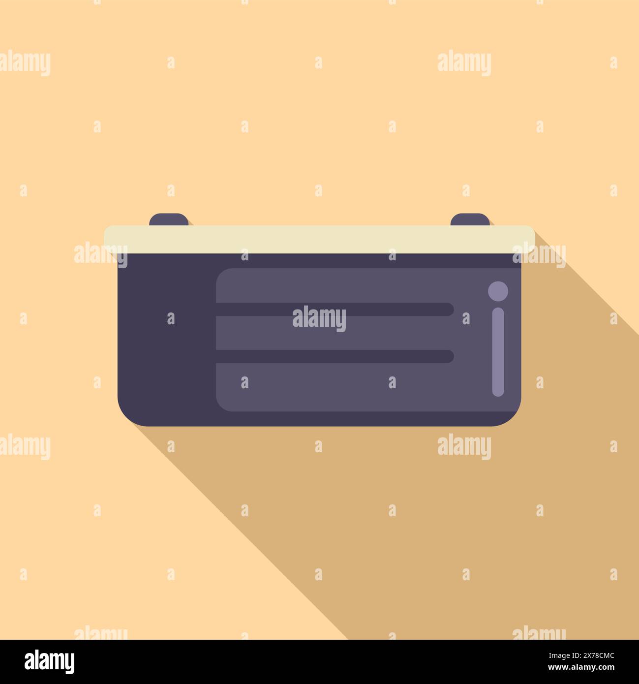 Flat design vector illustration of a stylized radio icon with a ...
