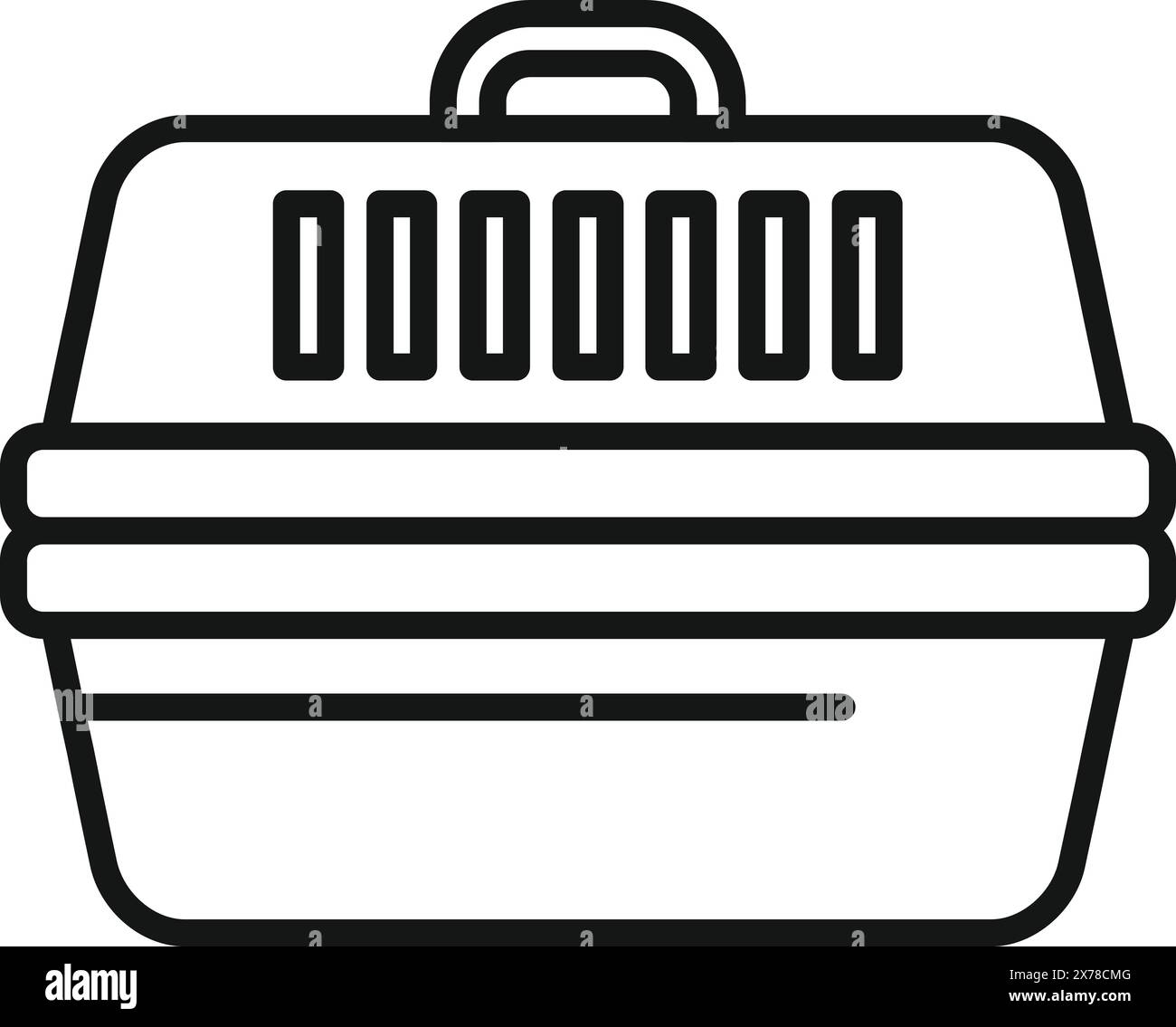 Pet carrier line icon for transporting animals in a secure. Convenient ...