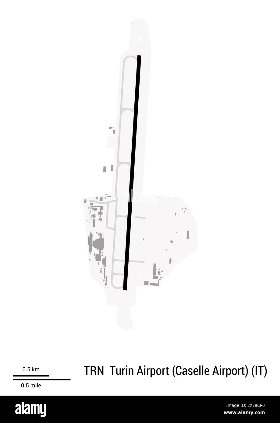 Map of Turin Airport (Caselle Airport) (Italy). IATA-code: TRN. Airport ...