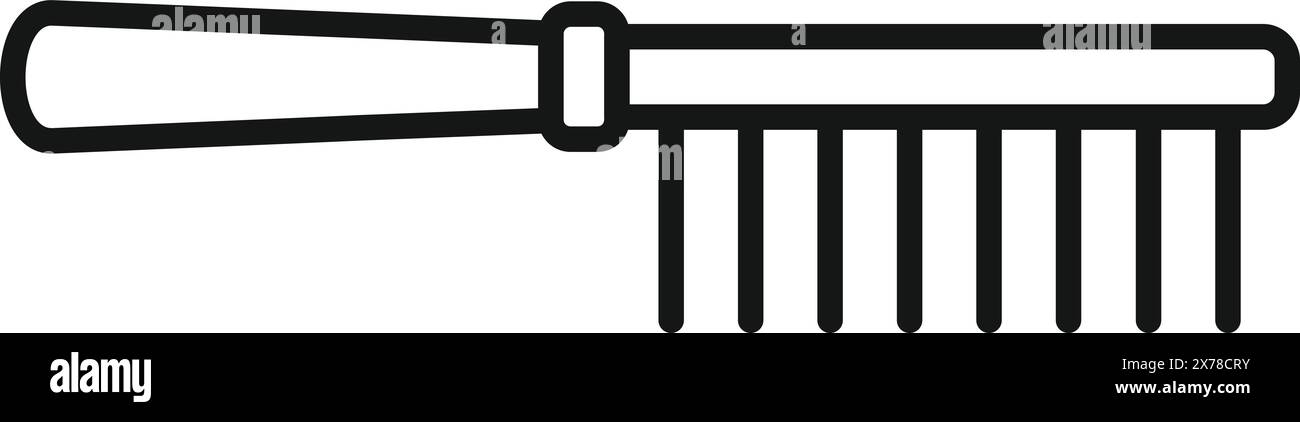 Vector illustration of a sleek comb in a minimalist black and white ...