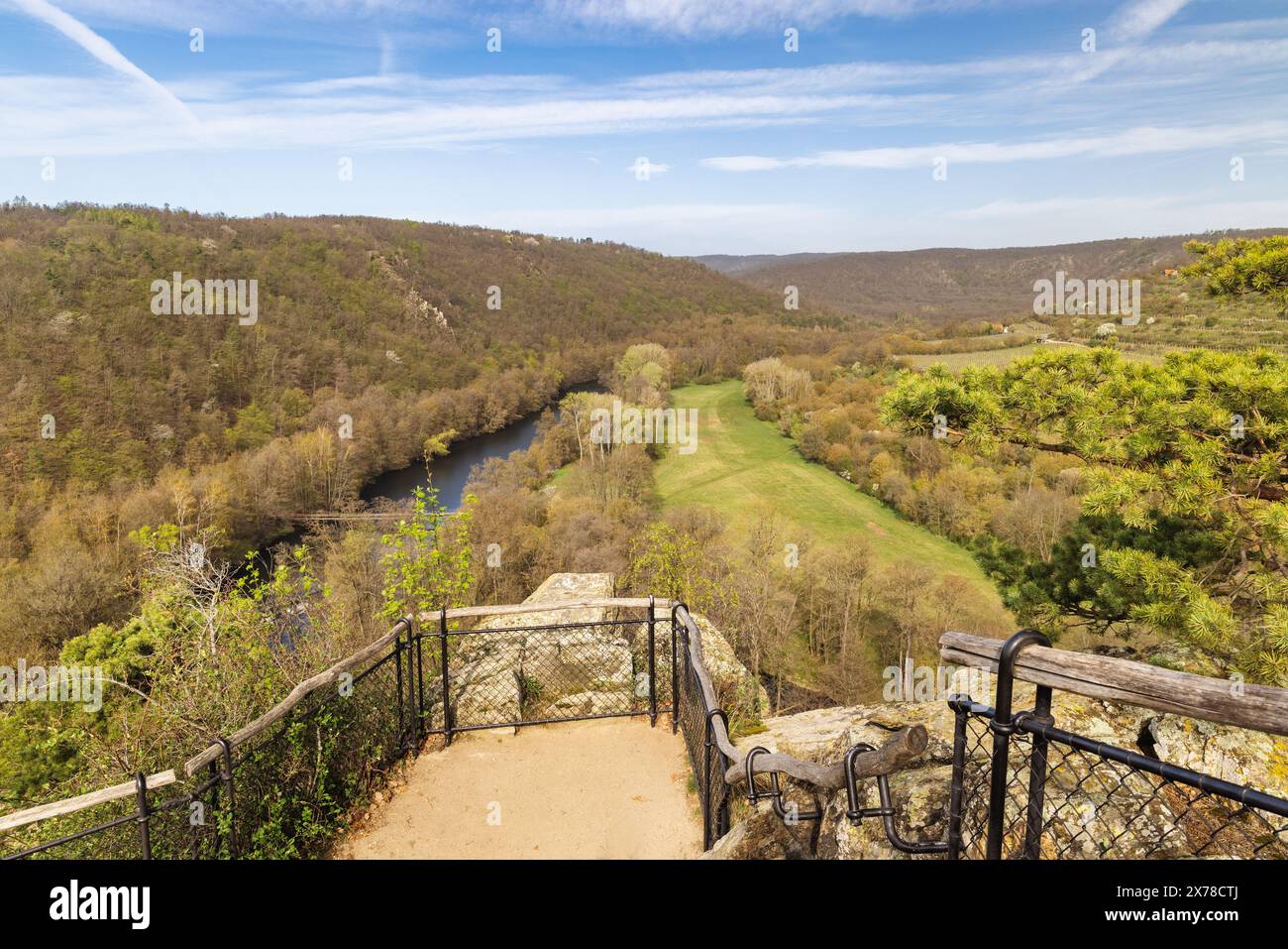 Lookout of Nine Mills in Podyji National Park, near Znojmo town in ...