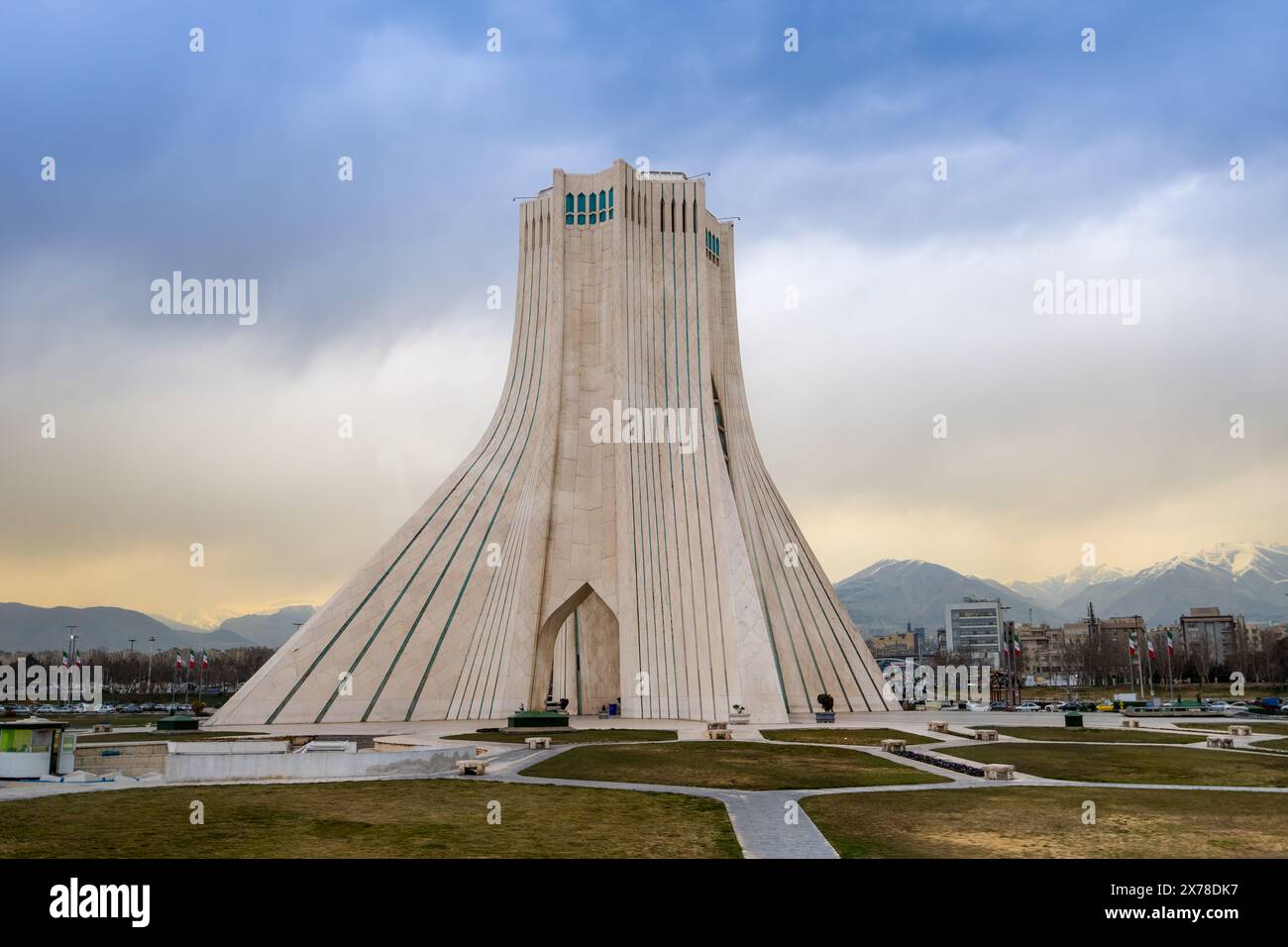 At sunset, locals enjoy a leisurely evening at this iconic landmark in ...