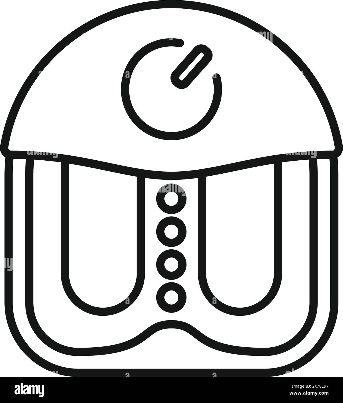 Simple line drawing of a classic baseball cap, ideal for logos or icons ...