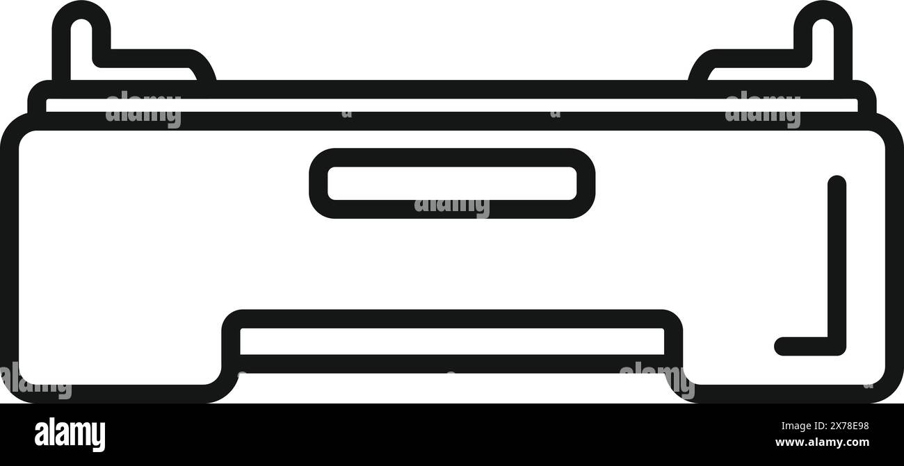 Minimalistic line drawing of a vr headset, ideal for techthemed designs ...