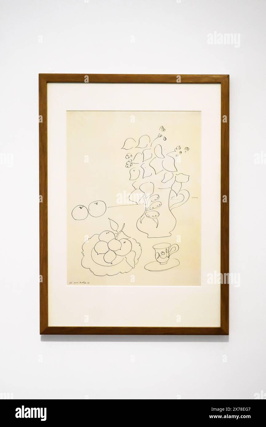 Nice, France - November 20, 2023: "Still life, fruit and porcelain ...