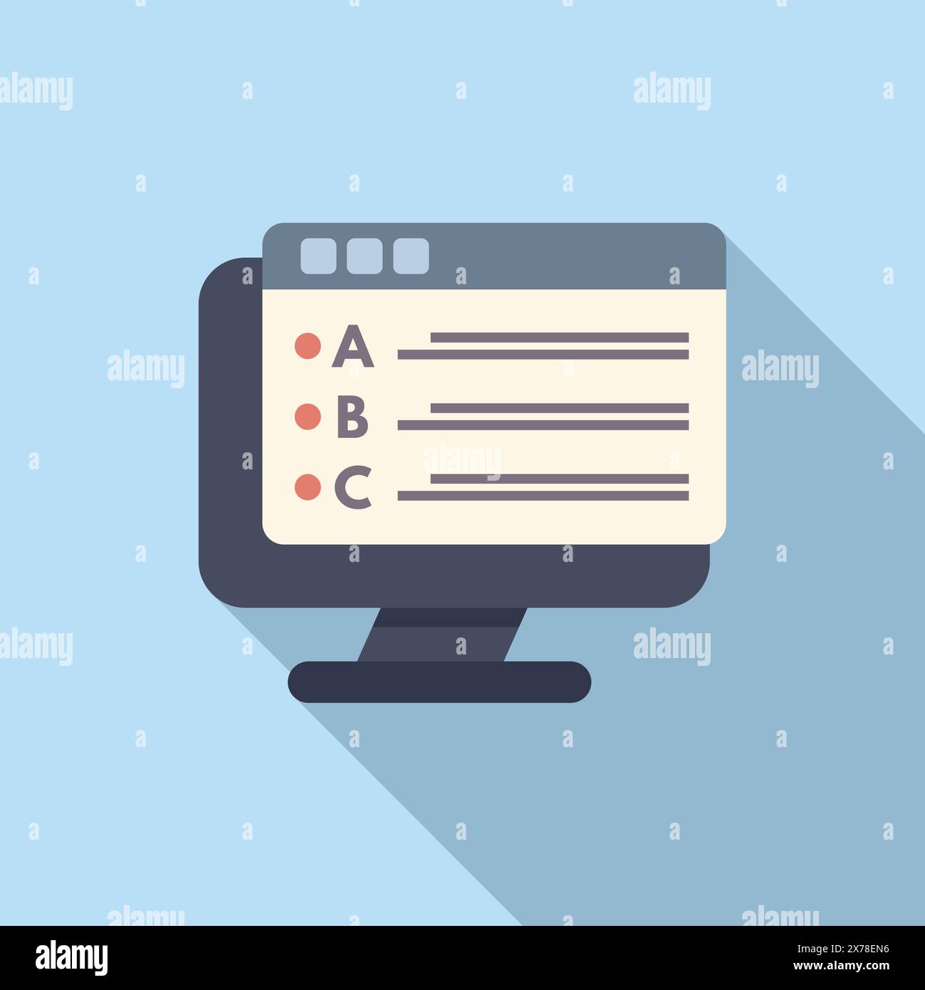 Exam classroom test multiple choice Stock Vector Images - Alamy