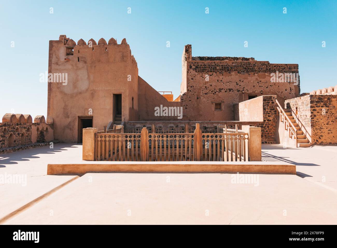 Jabreen Castle, Oman. Built in 1675, from mud brick, stone, timber ...