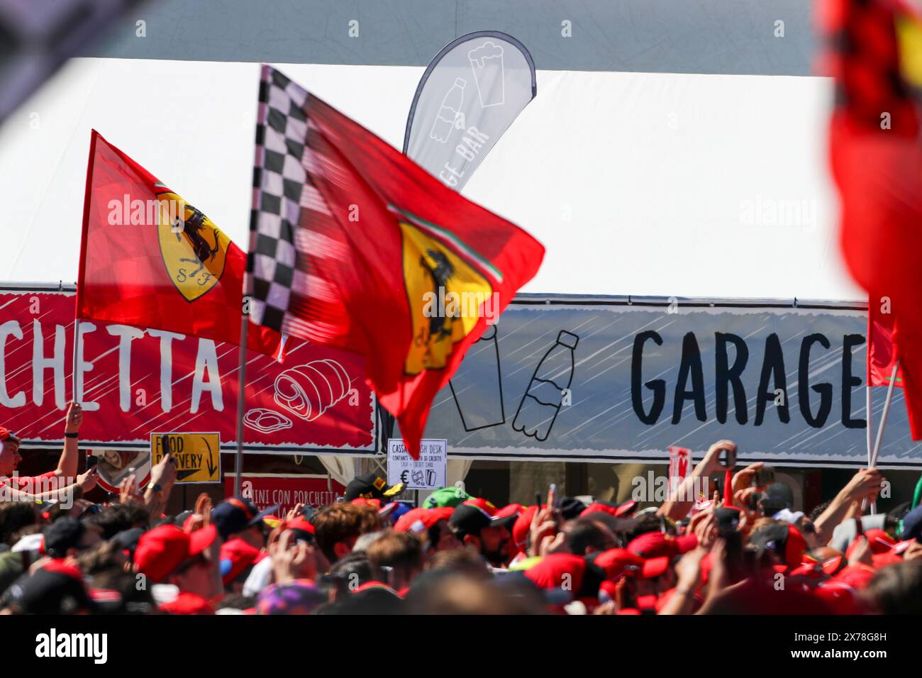 Fanzone with Ferrari Flags during FORMULA 1 MSC CRUISES GRAN PREMIO DEL ...