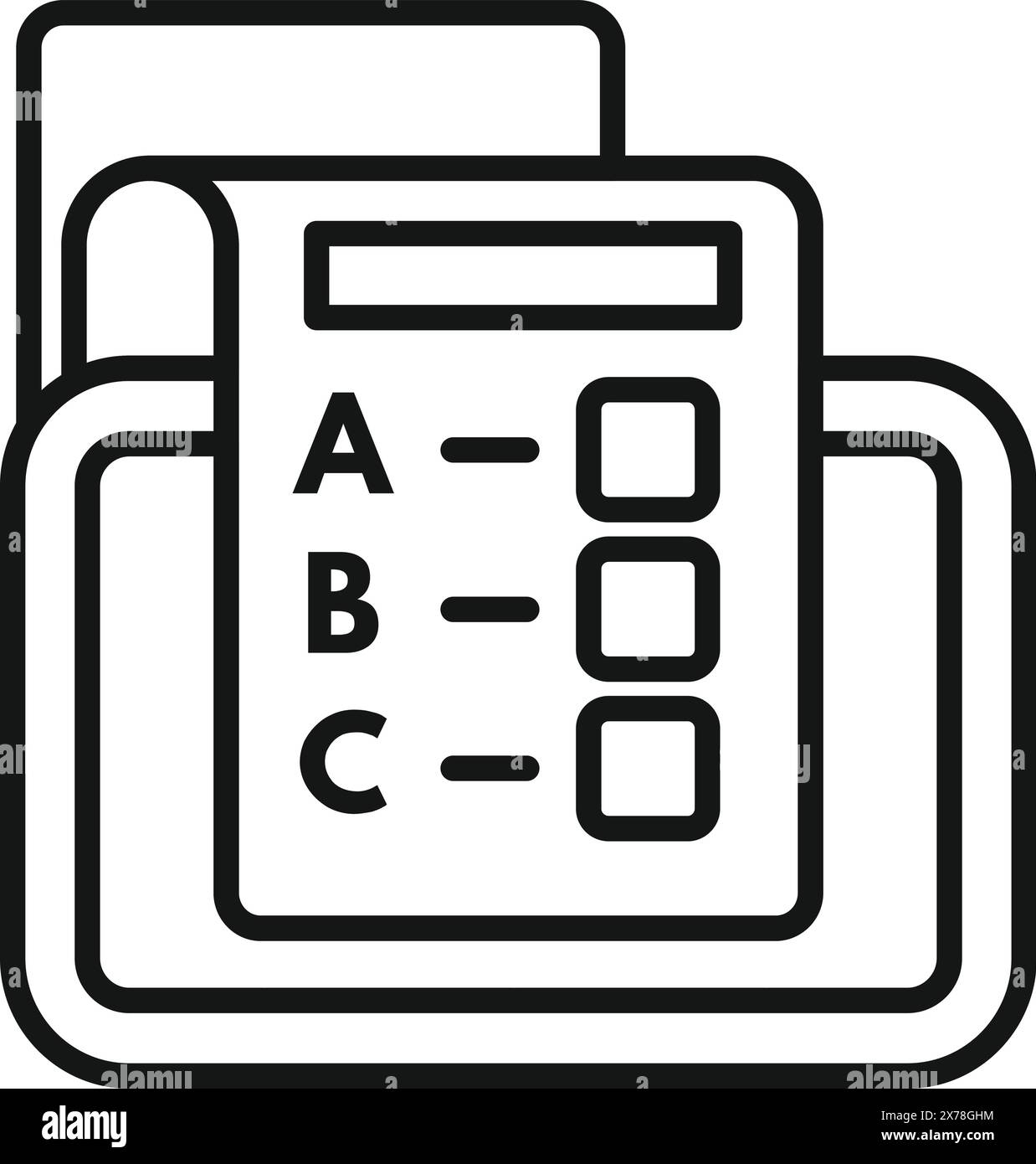 Minimalist line art calculator icon for finance, education, and ...