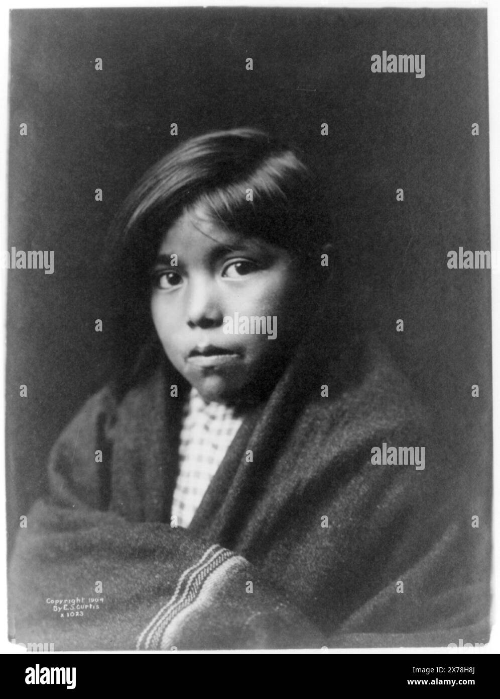 Navajo girl, Curtis no. 1023., This record contains unverified, old ...
