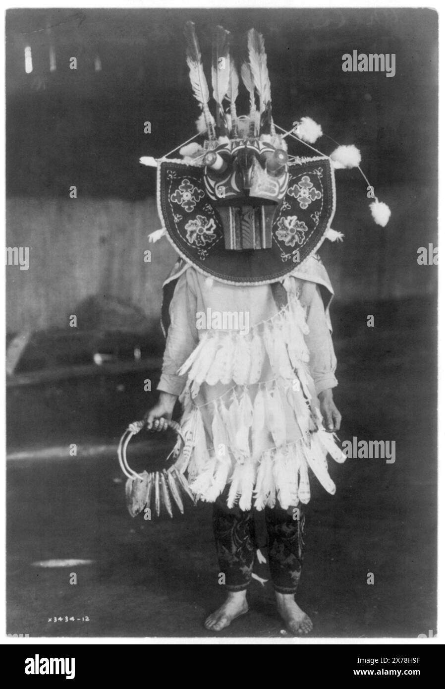 Masked dancer Cowichan, Curtis no. 3434-12., Forms part of: Edward S ...