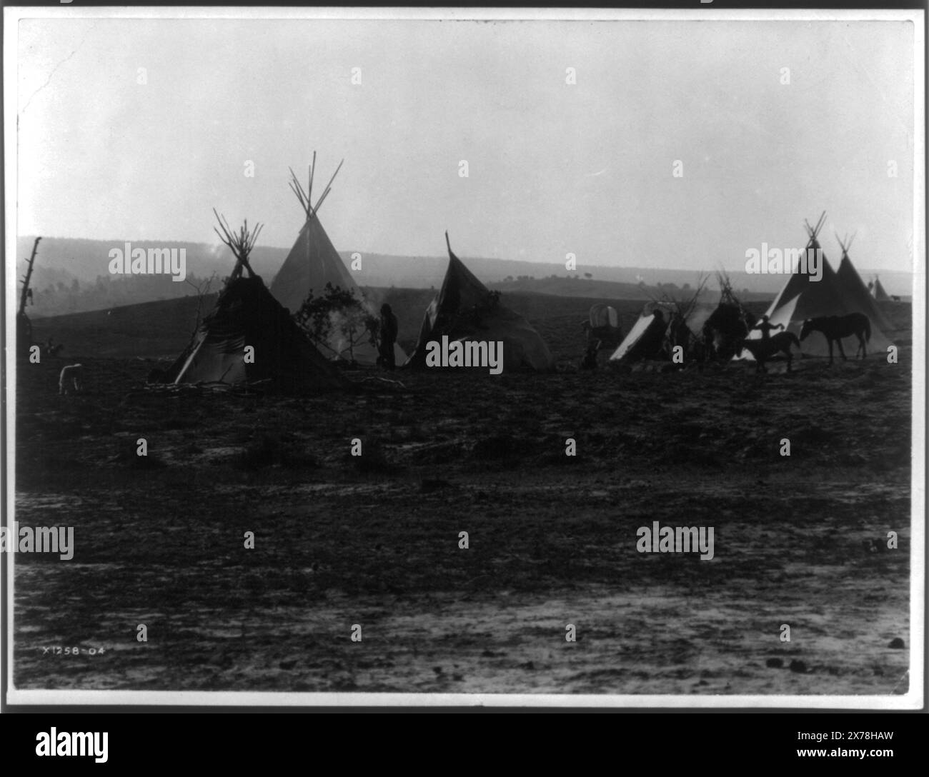 Jicarilla camp, Title from item., Curtis no. 1258-04., Forms part of ...