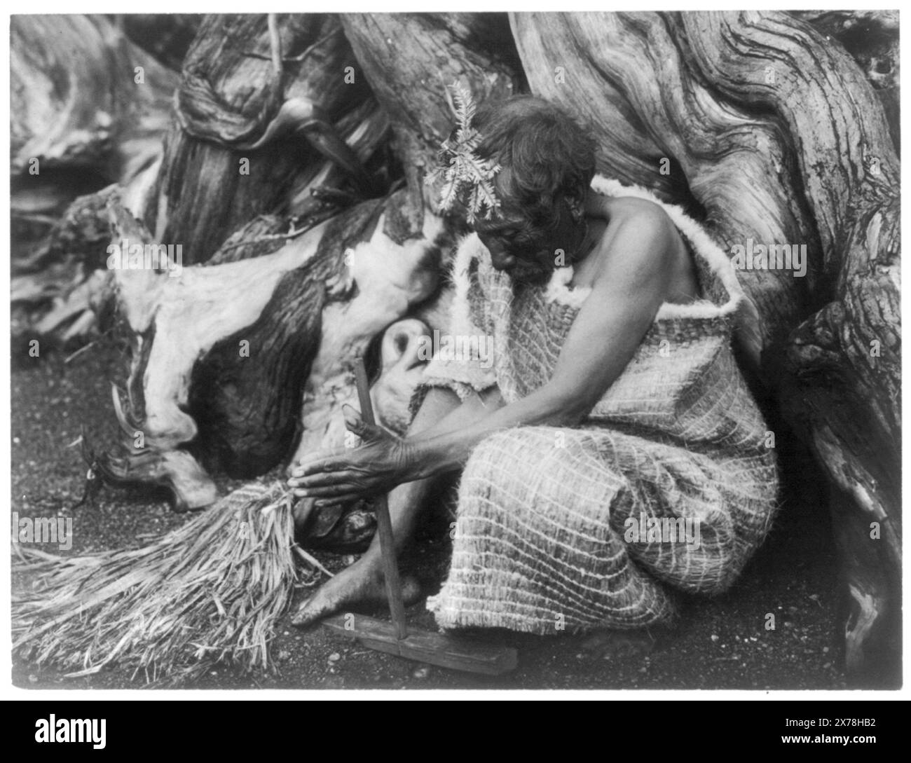 The fire drill Koskimo, Title from: The North American Indian., Curtis ...