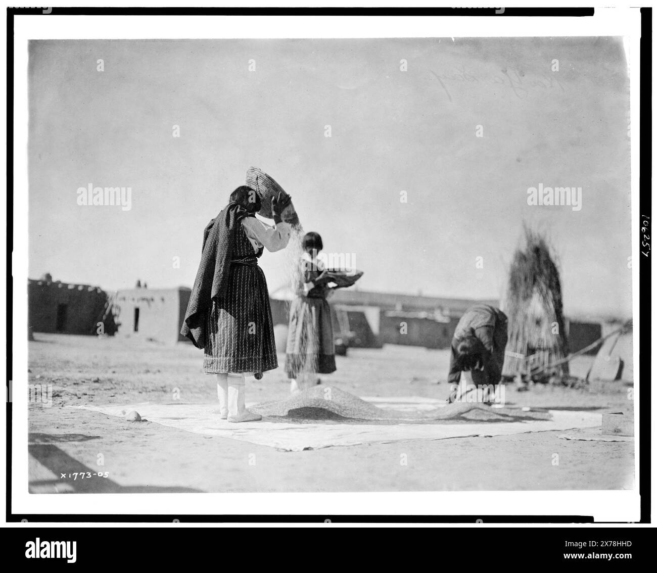 Winnowing wheat San Juan, Edward S. Curtis Collection., Curtis no. 1773 ...