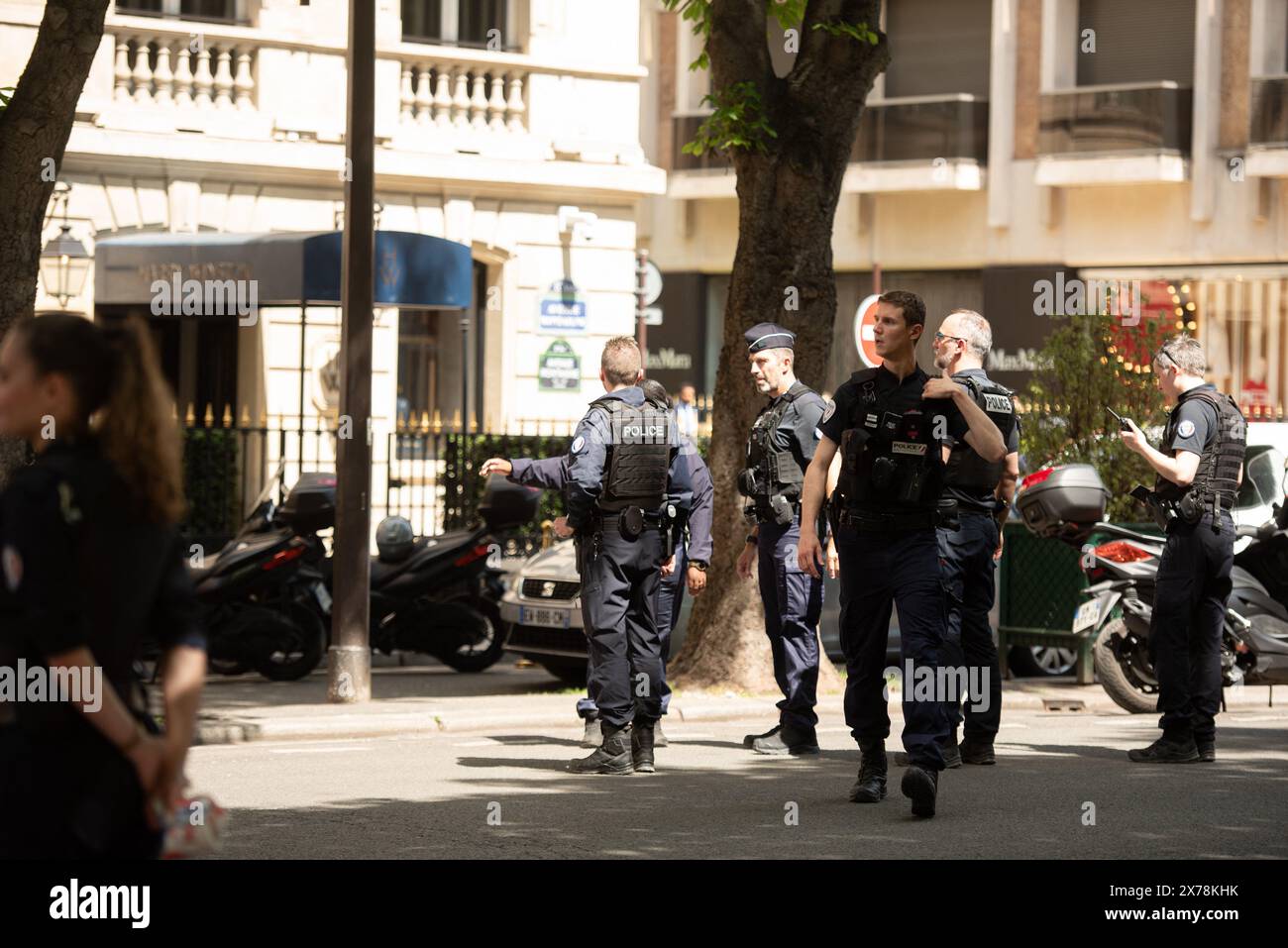 Paris, France. 18th May, 2024. Braquage, bijouterie Harry Winston ...