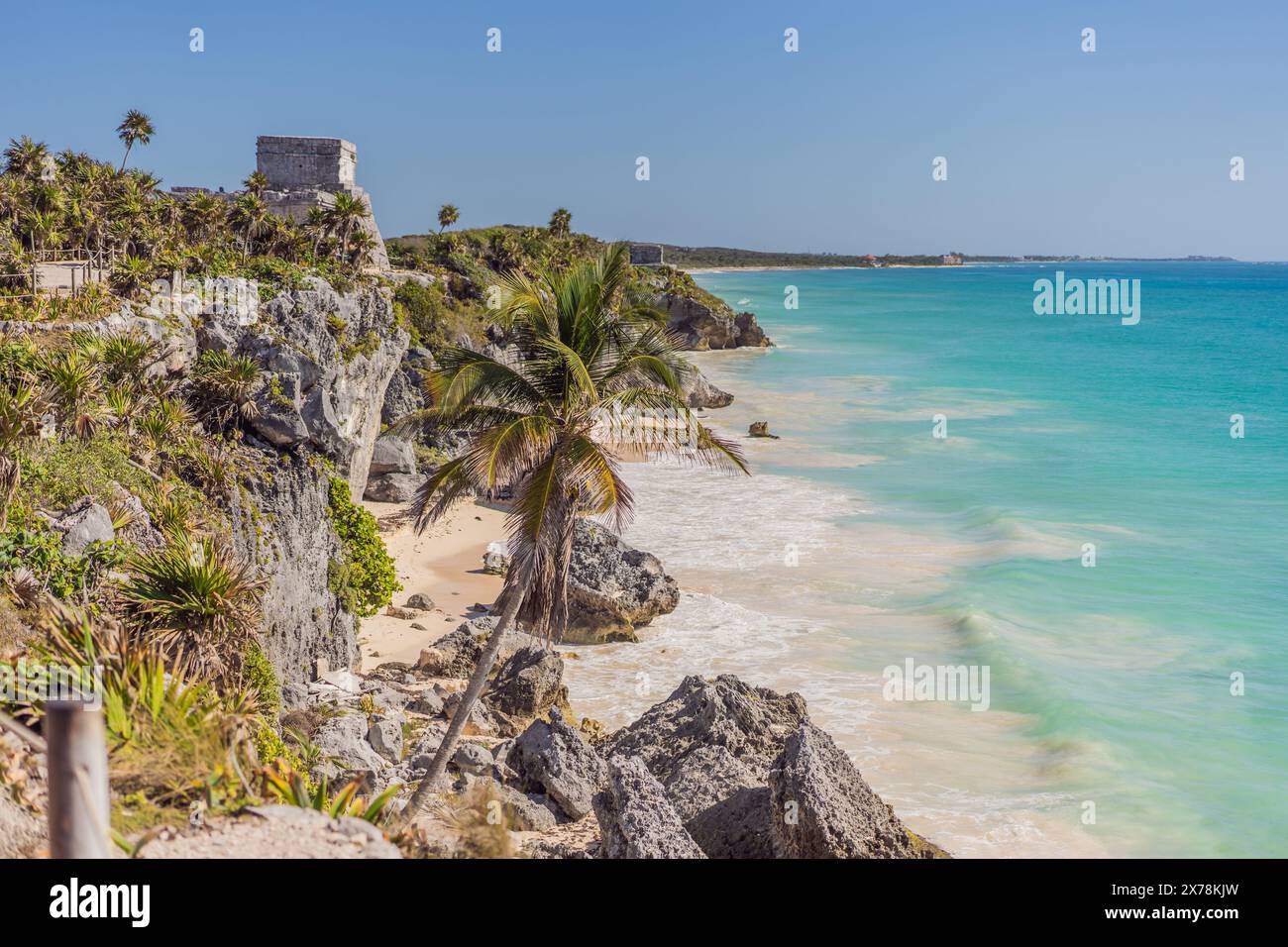 Beautiful archaeological site of the Mayan culture in Tulum, Mexico ...