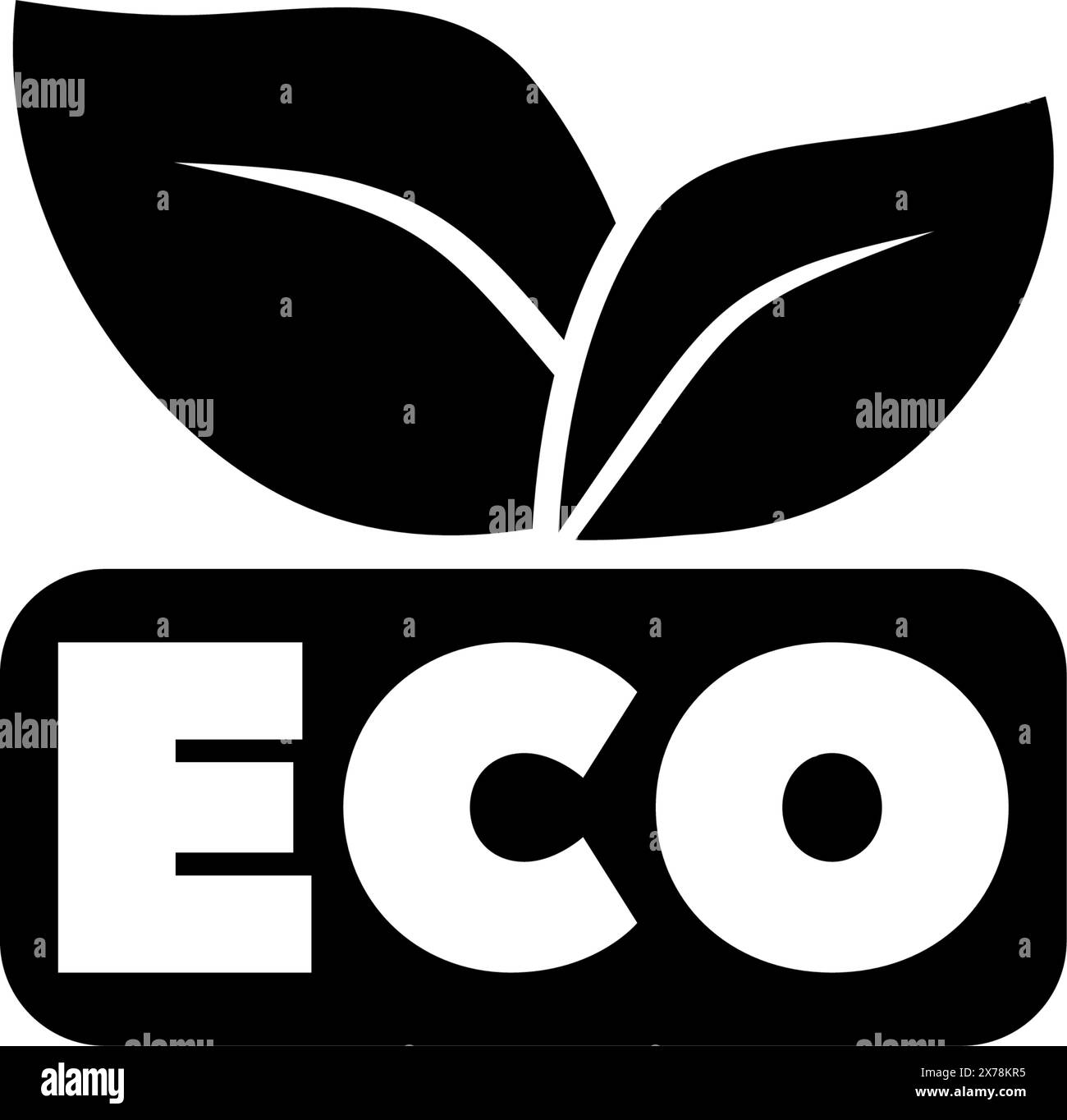 A minimalist black and white icon depicting a leaf symbol inside a ...