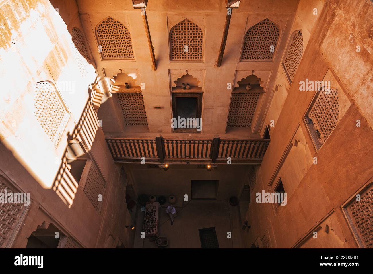 Jabreen Castle, Oman. Built in 1675, from mud brick, stone, timber ...