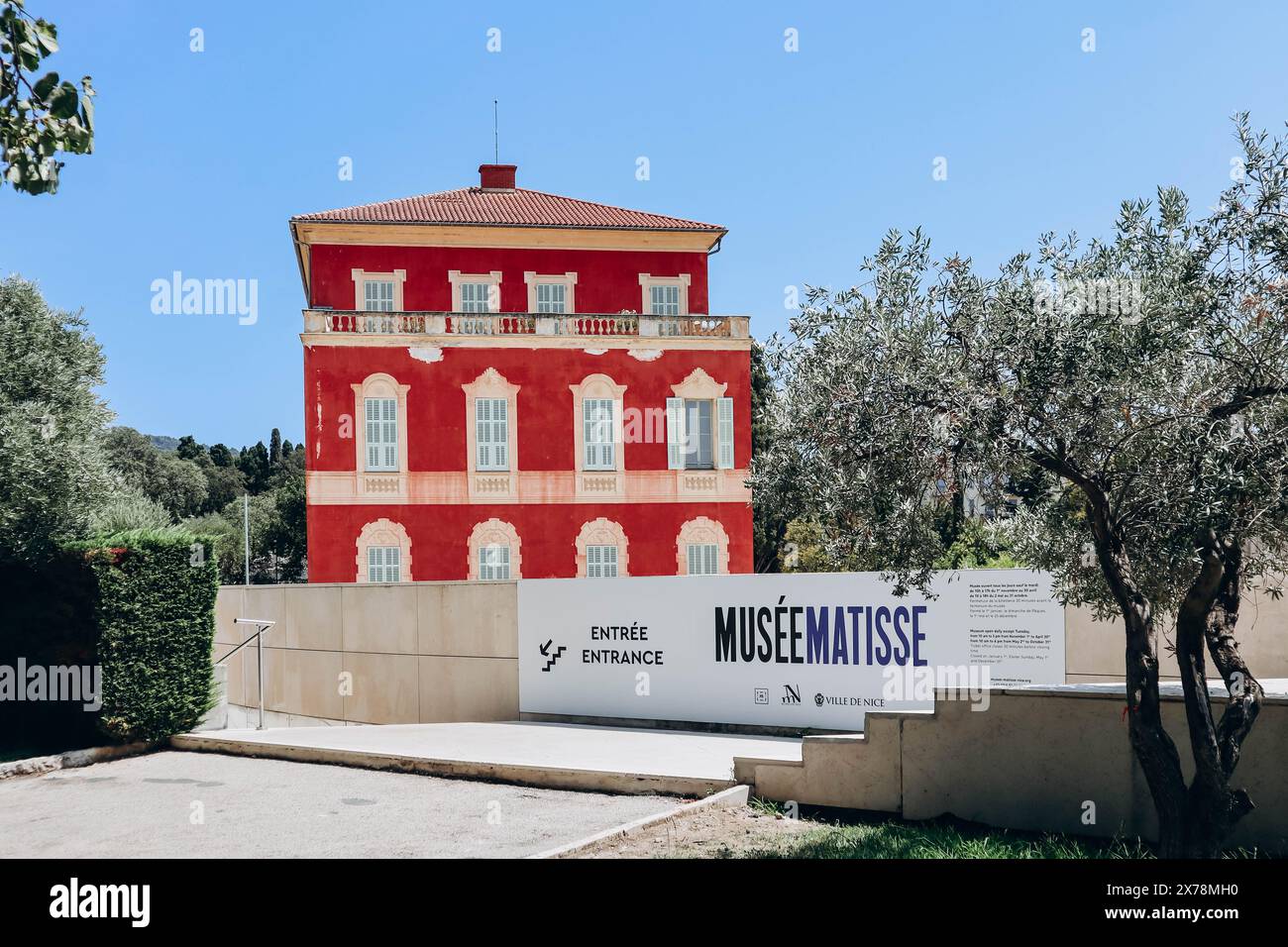 Nice, France - 29 July 2023: The Matisse Museum in Nice, devoted to the ...