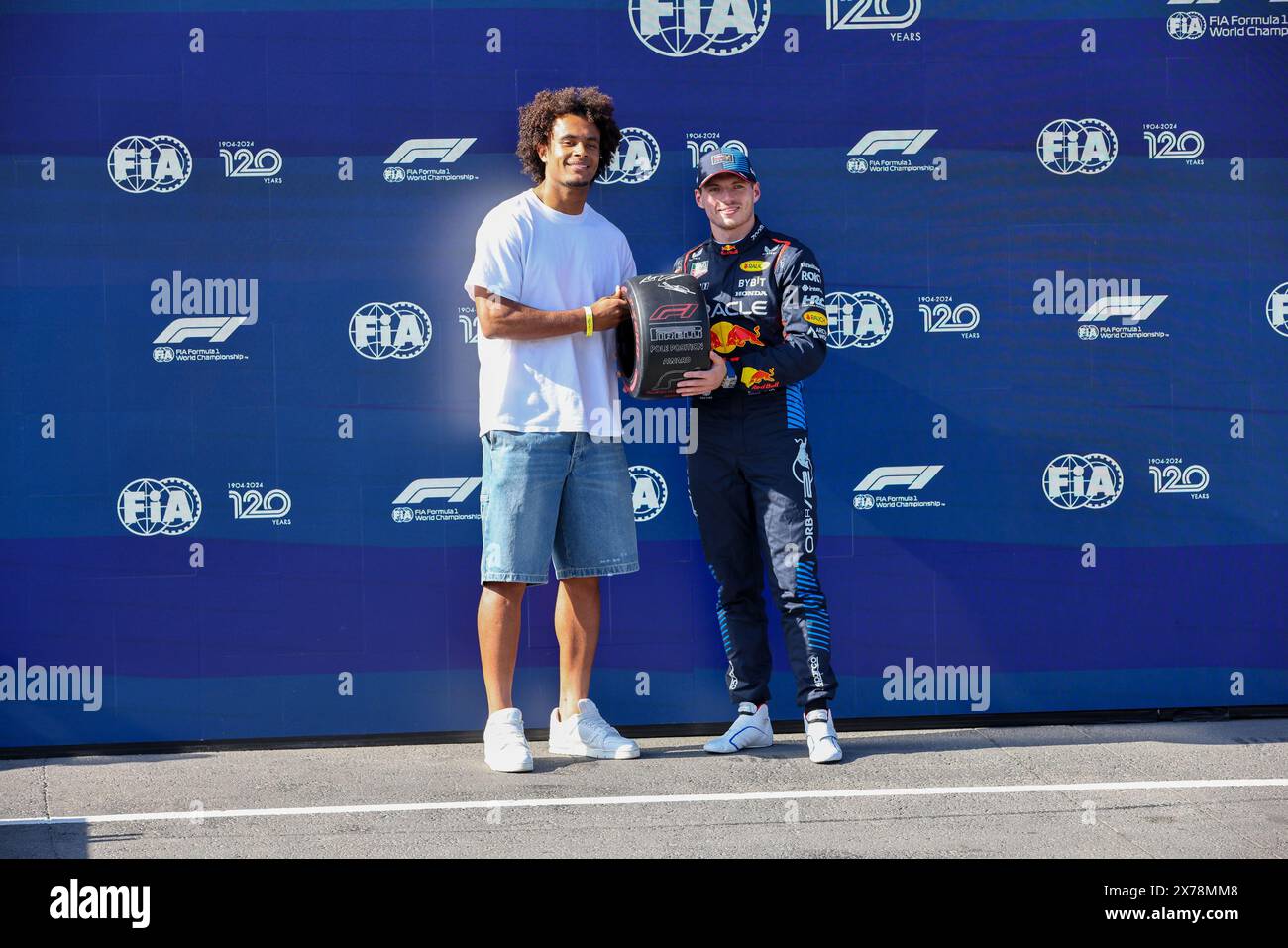 Pirelli trophy for pole position, presented by Joshua Zirkzee (NED) FC ...