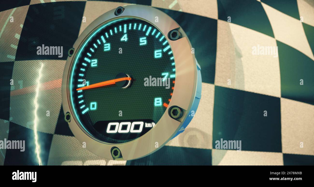High-speed tachometer. 3D render Stock Photo - Alamy