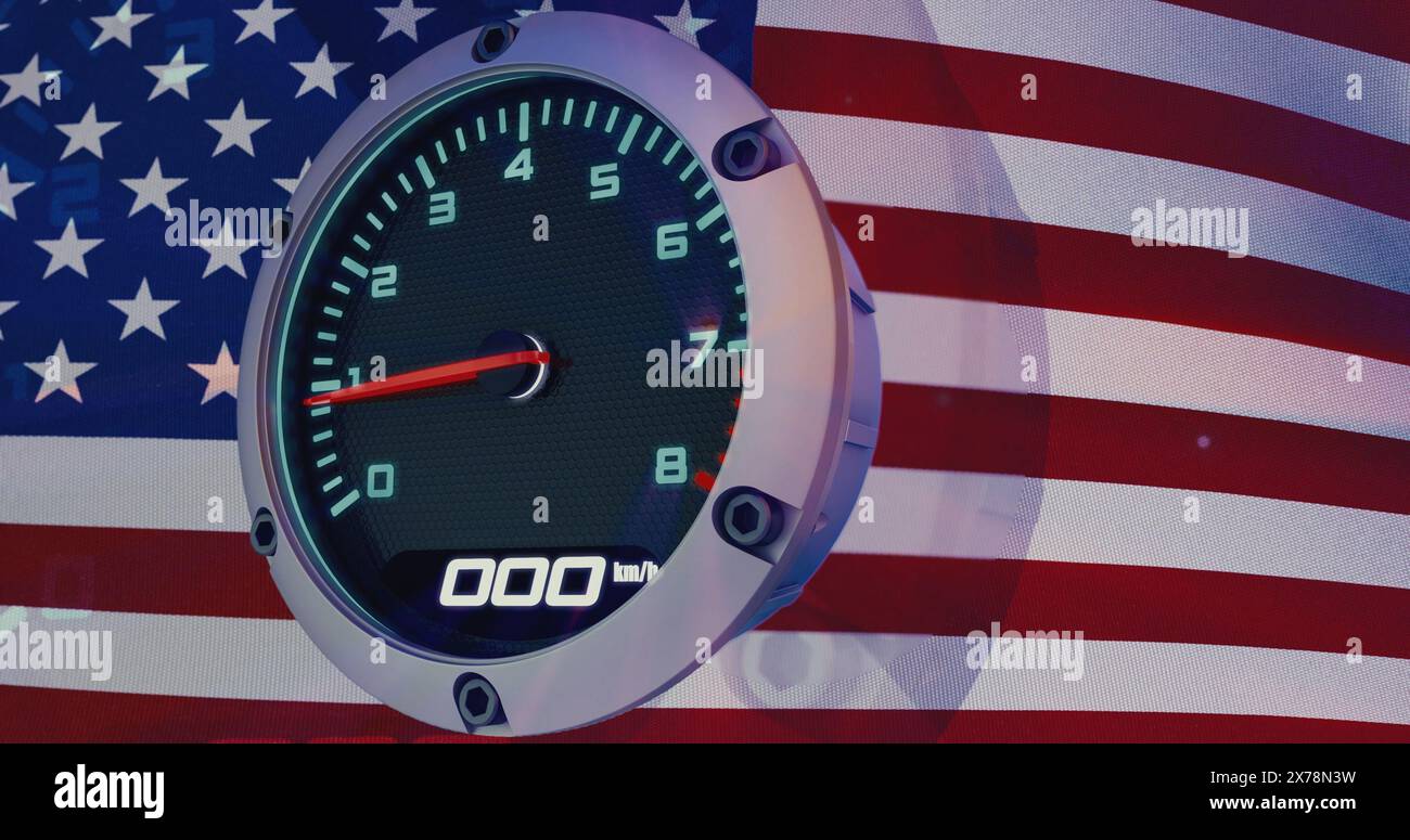 High-speed tachometer. 3D render Stock Photo - Alamy