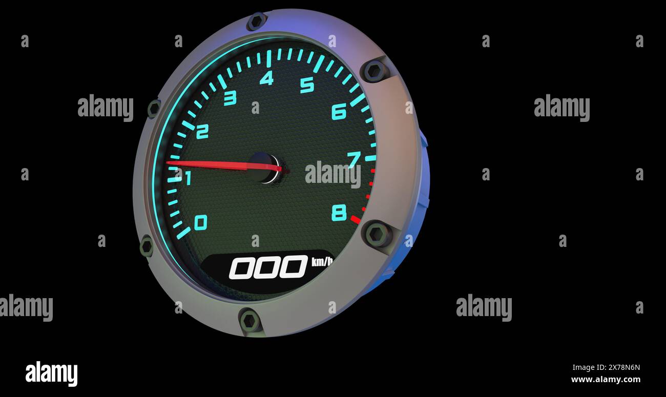 High-speed tachometer. 3D render Stock Photo - Alamy