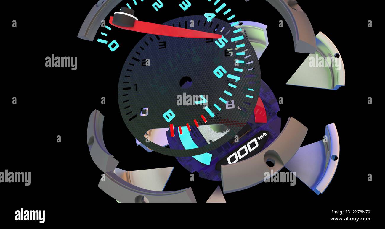 High-speed tachometer. 3D render Stock Photo - Alamy