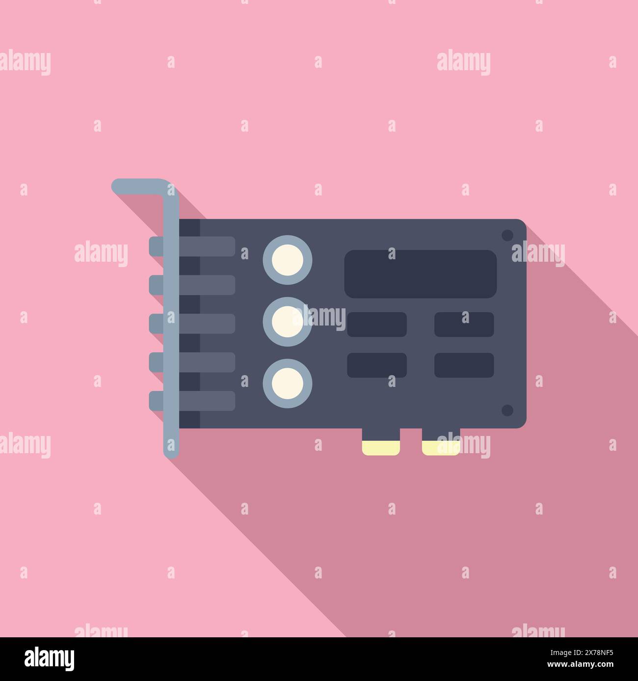 Vector illustration of a modern gpu in a trendy flat design style on a ...