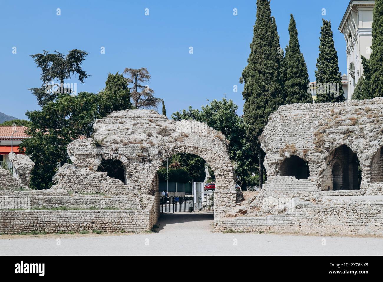 The Arenes de Cimiez, a Roman amphitheater located in Nice in the ...