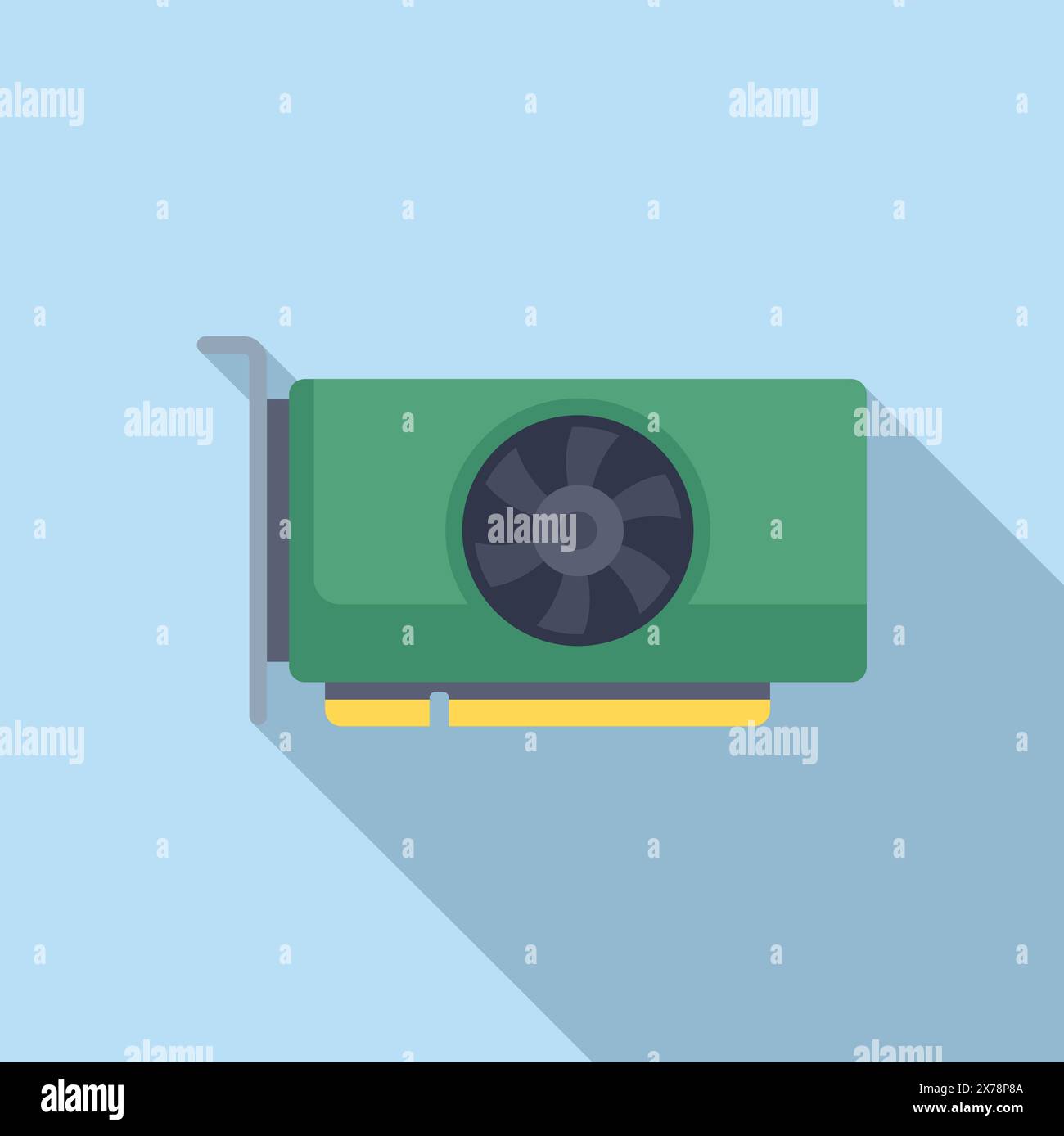 Modern flat design vector illustration of a modern graphic card for ...