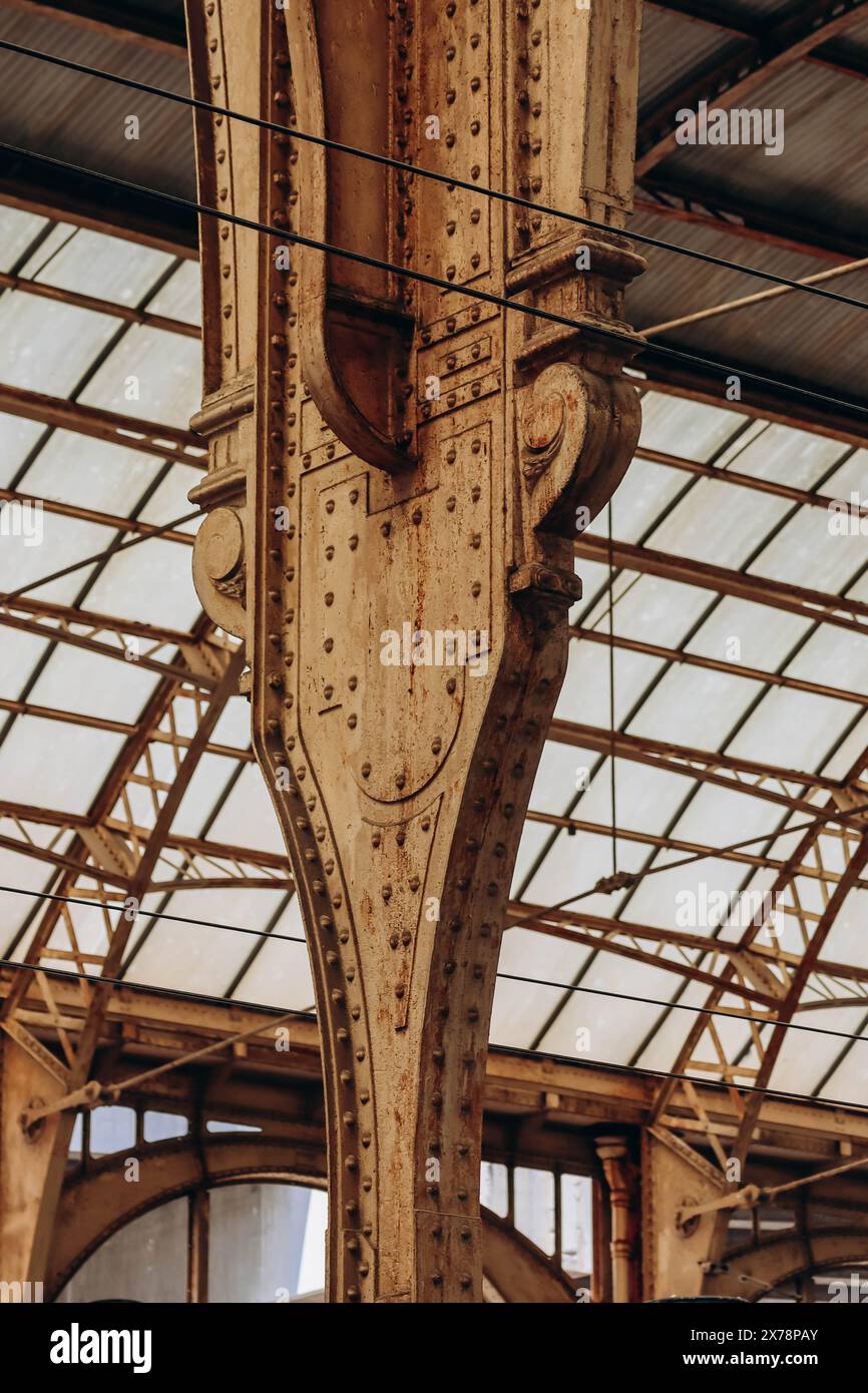Nice, France - 23 July 2023 : Close-up of architectural details and ...