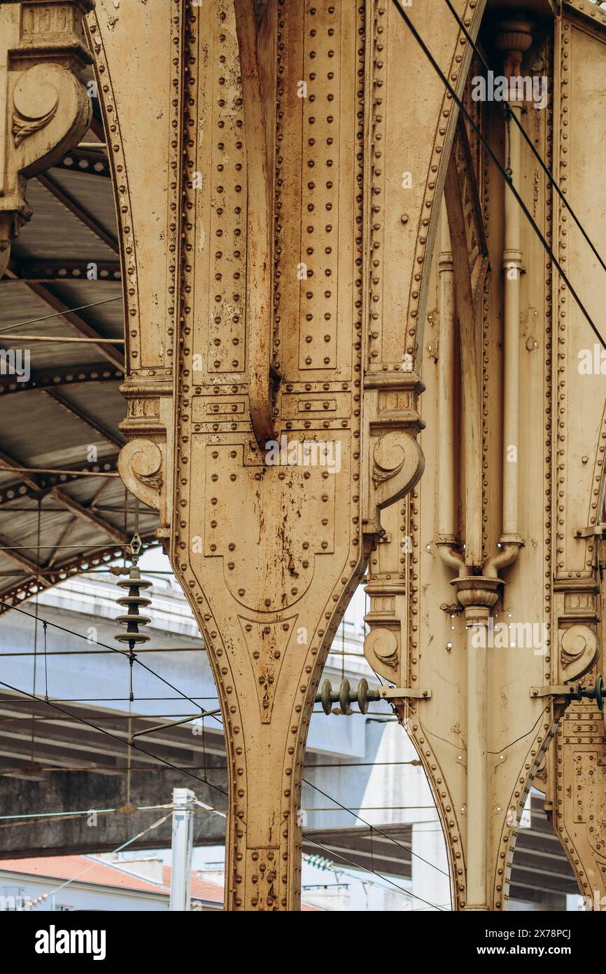 Nice, France - 23 July 2023 : Close-up of architectural details and ...