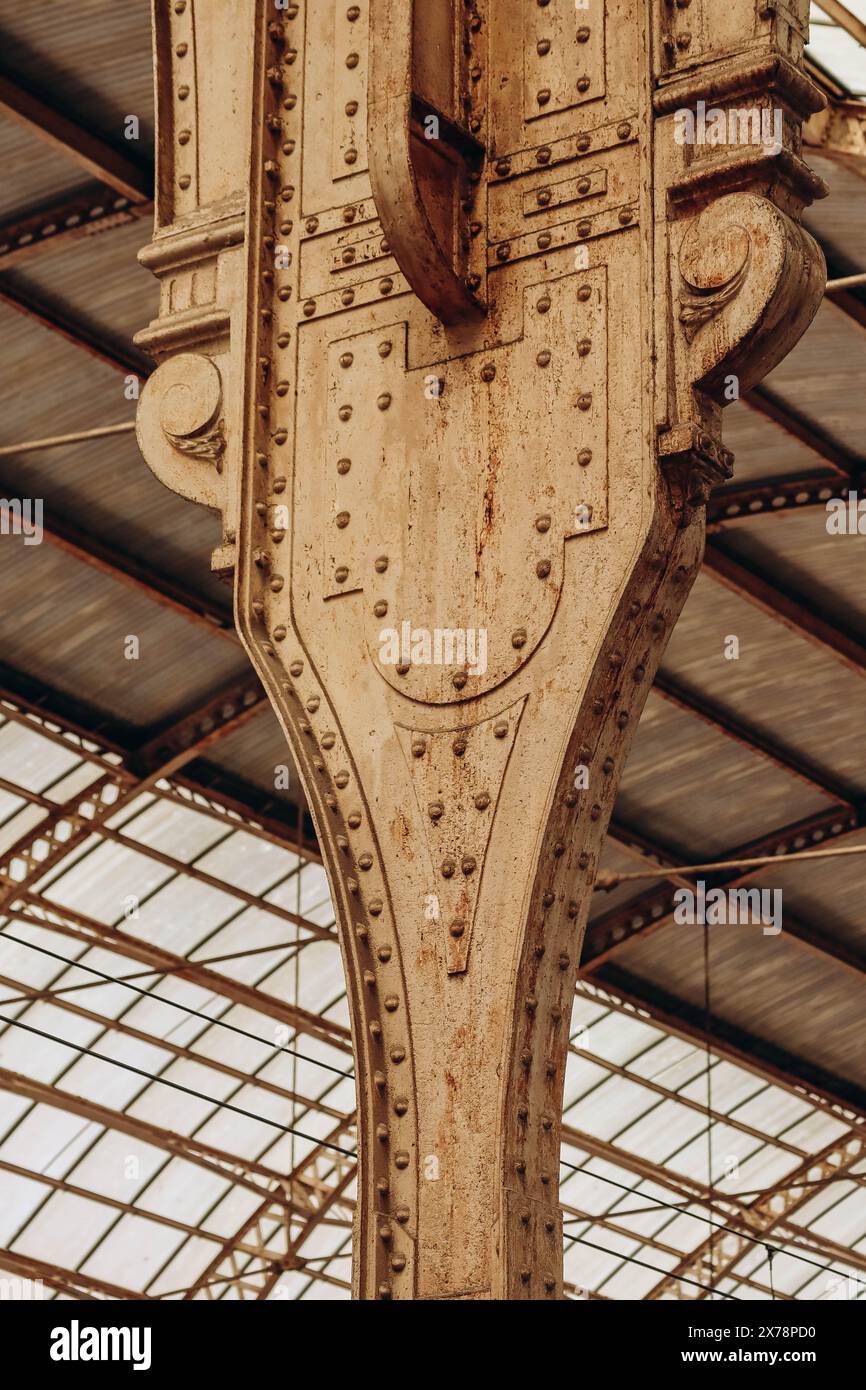 Nice, France - 23 July 2023 : Close-up of architectural details and ...