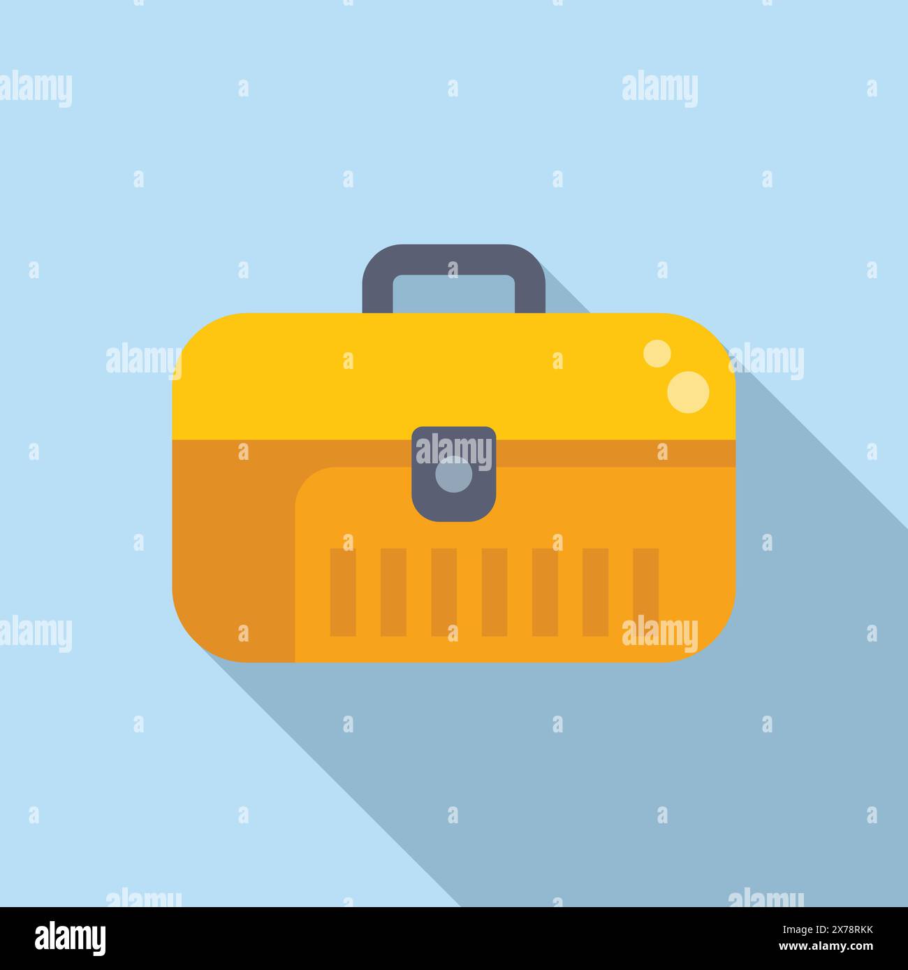 Vector illustration of a yellow briefcase in a modern flat design style ...