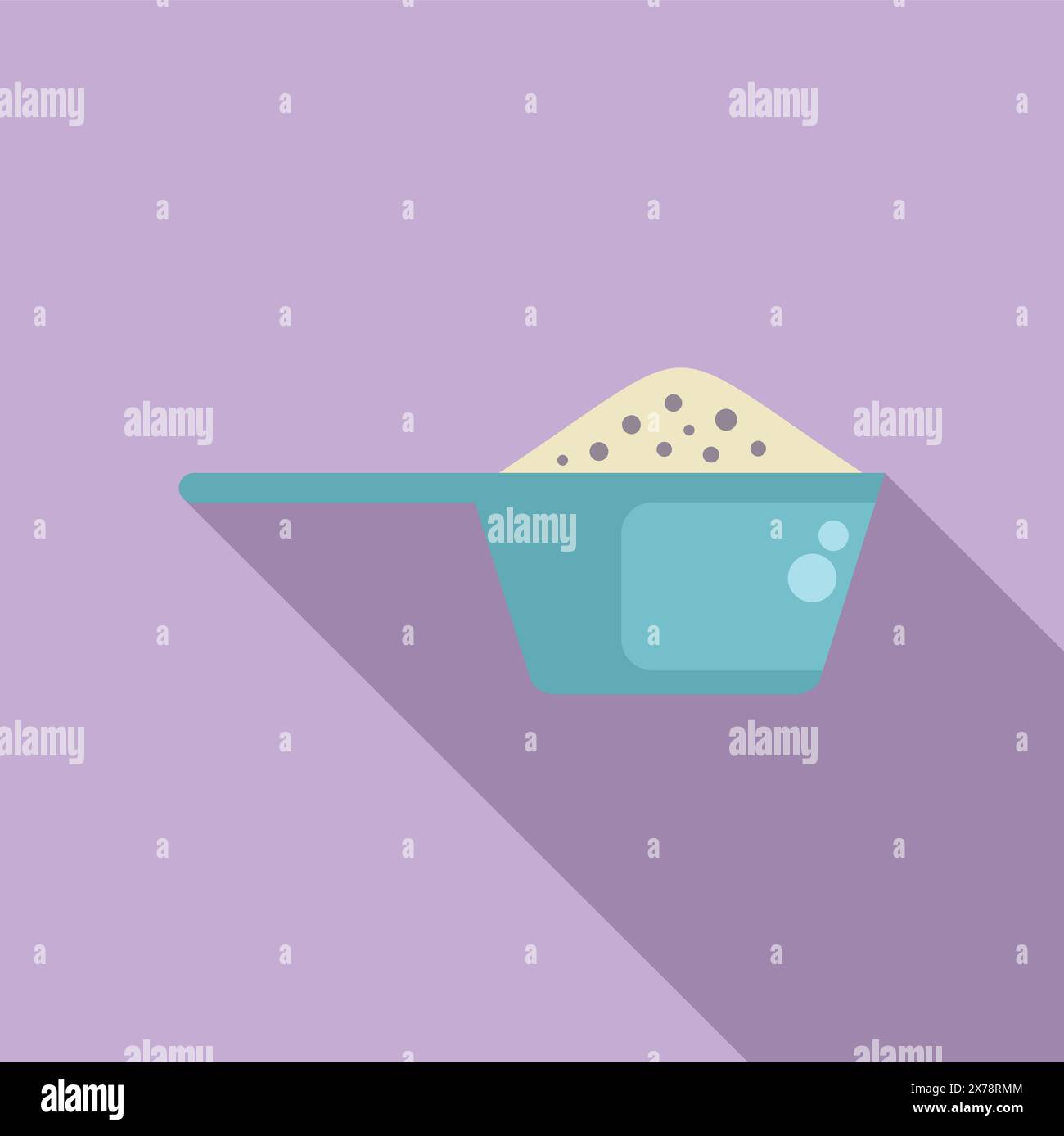 Vector illustration of a simple laundry detergent scoop against a ...