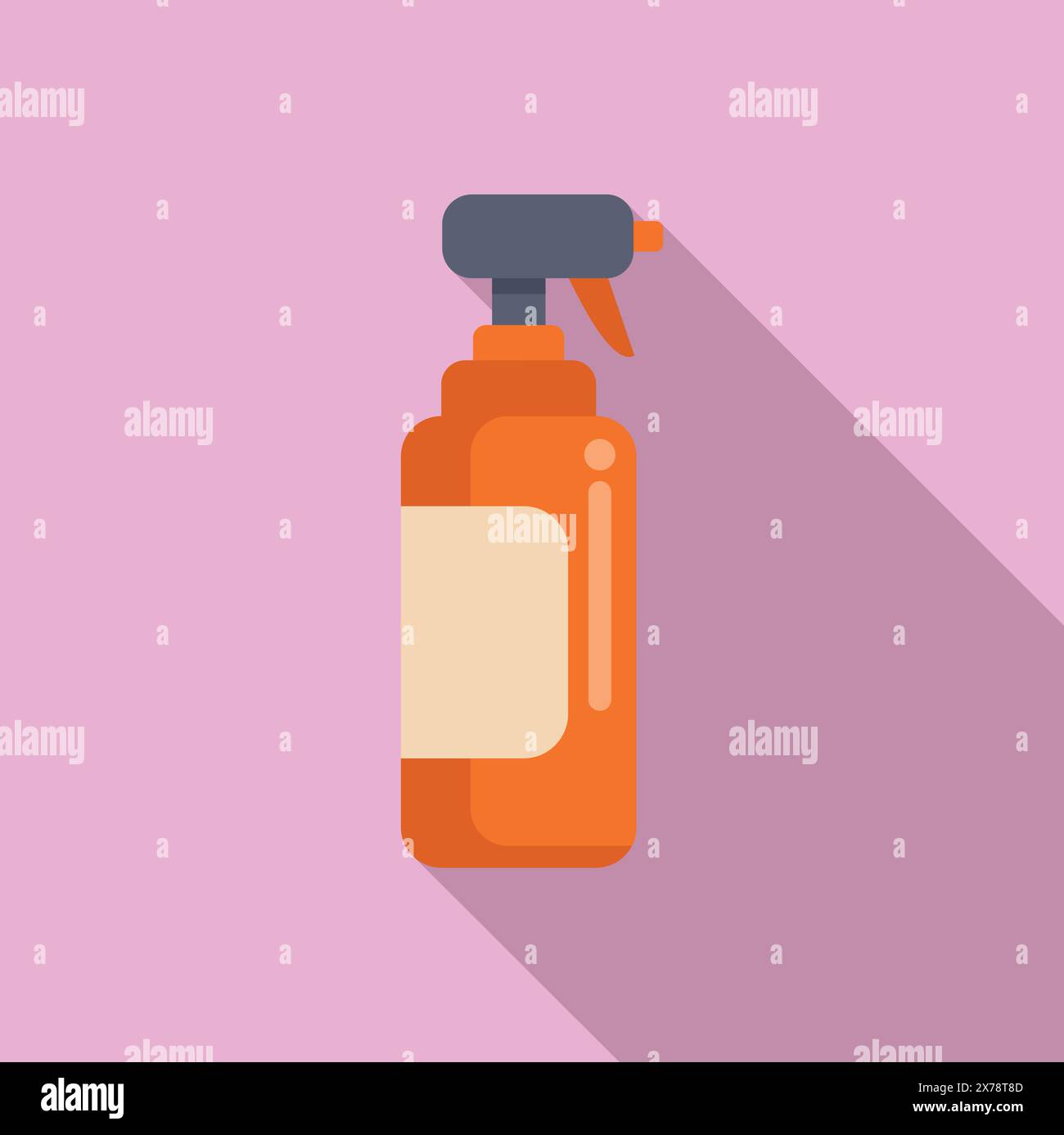 Vector illustration of a stylized spray bottle with blank label on a ...