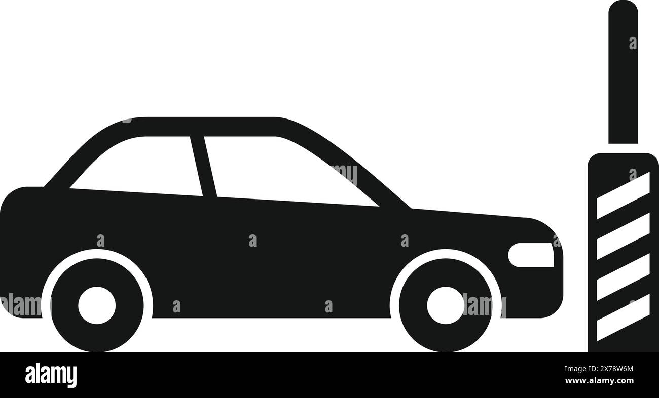 Simplistic black icon featuring a side view of a car and a car wash ...