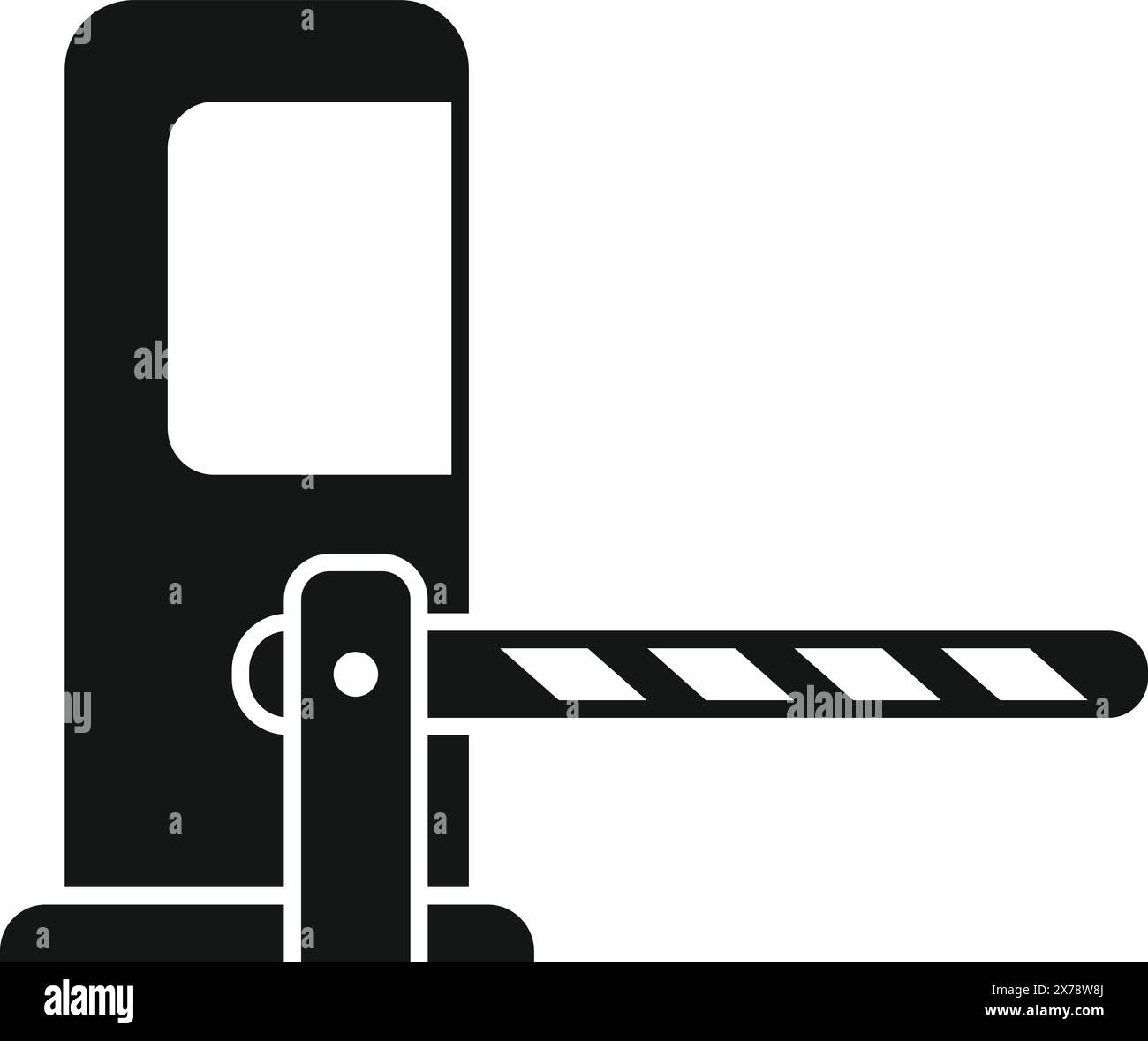 Silhouette vector illustration of a barrier gate, representing access ...