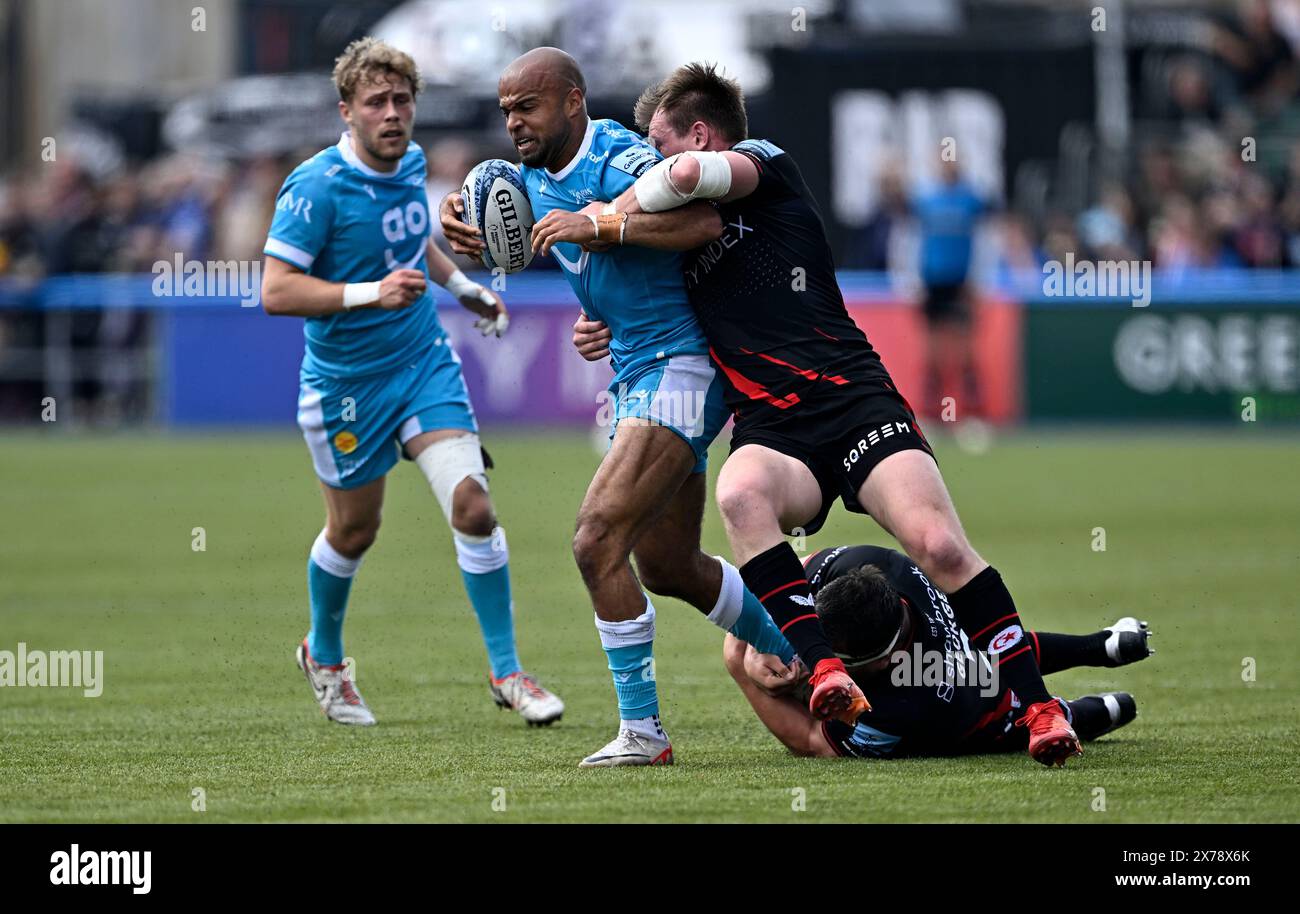 Barnet, United Kingdom. 18th May, 2024. Premiership Rugby. Saracens Men ...