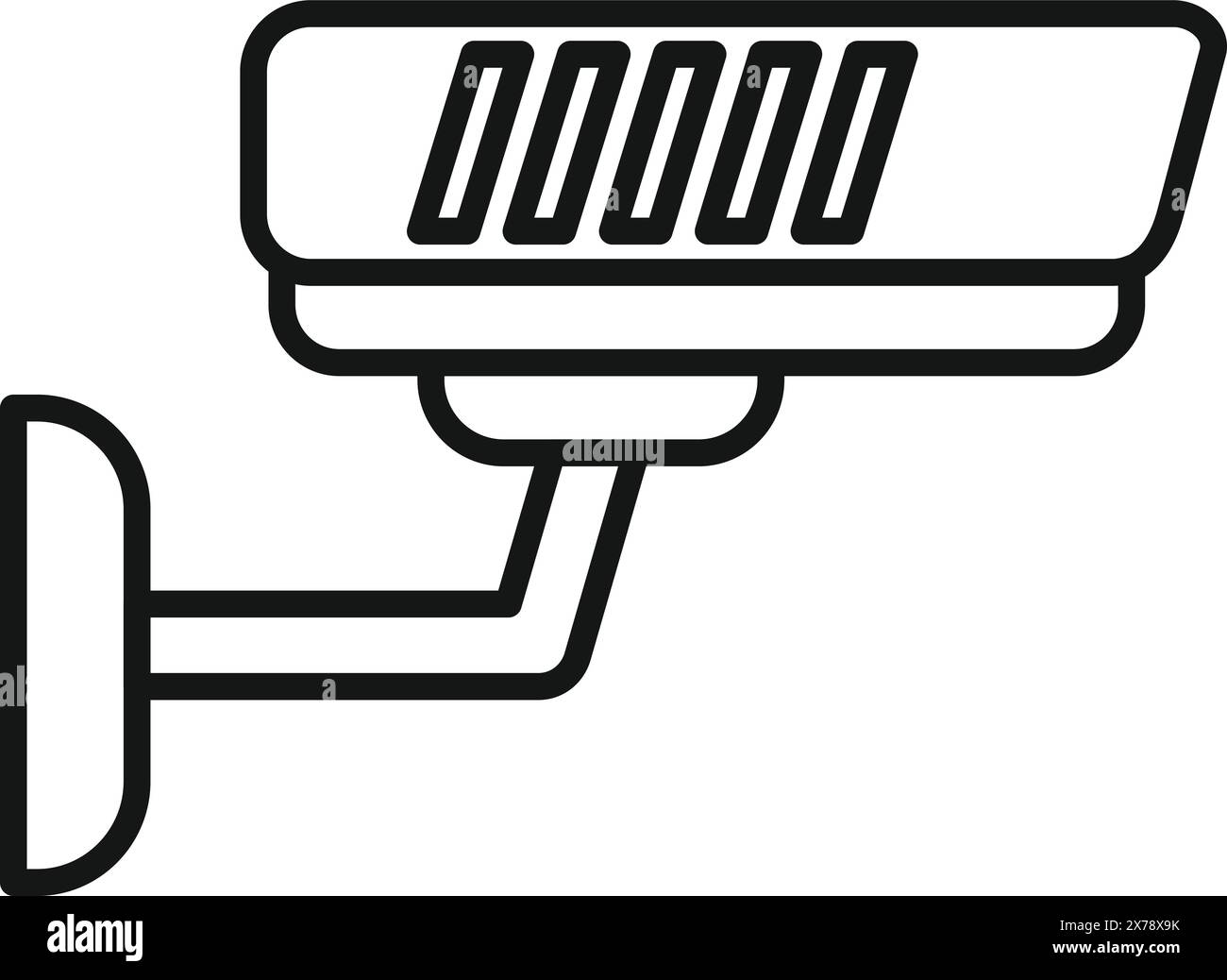 Illustration of a security camera icon for surveillance and safety ...